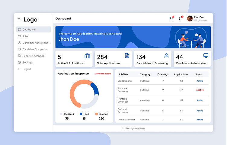📋 Application Tracking System (ATS) by Prachi More on Dribbble