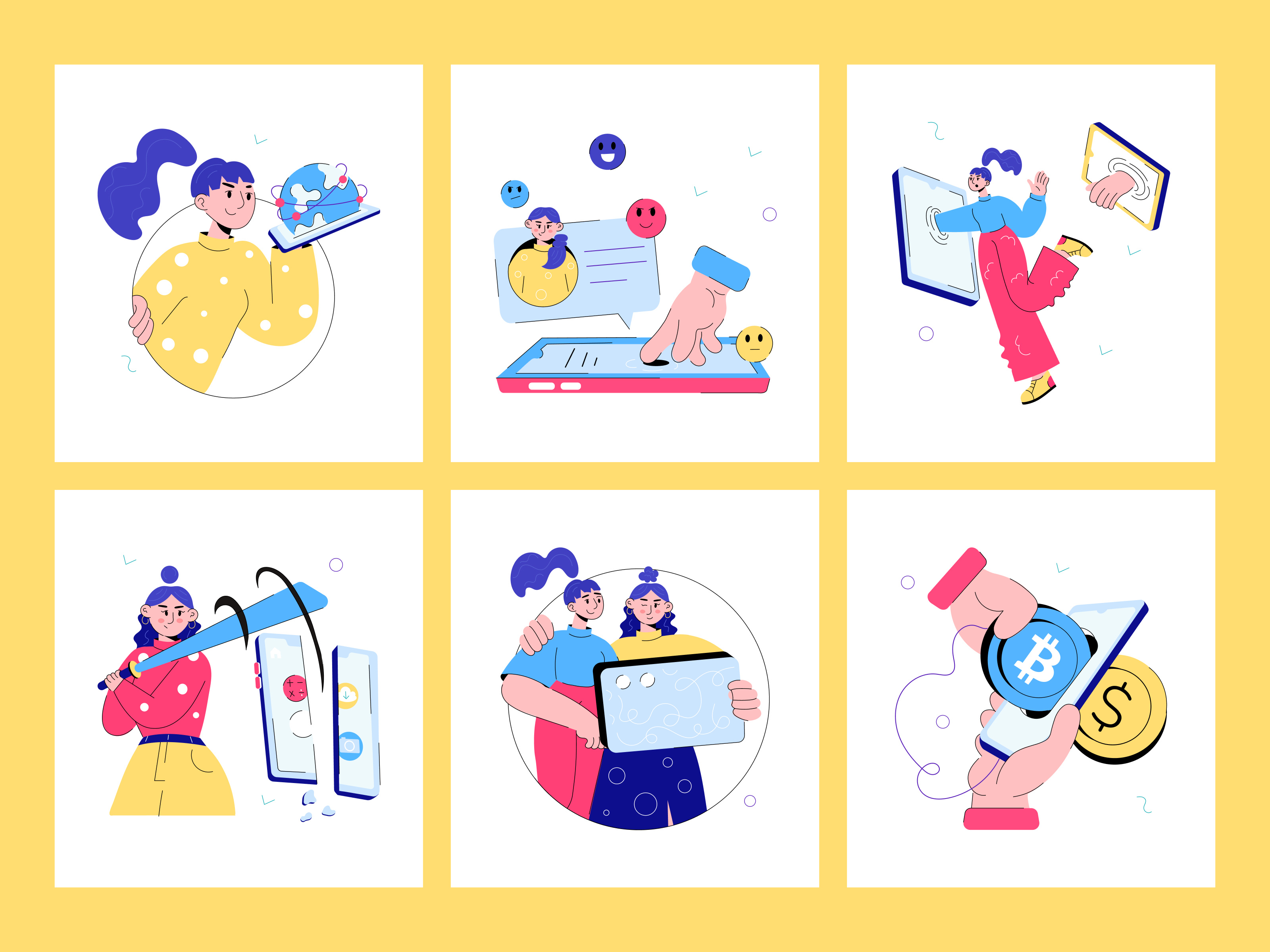 Animated Smartphone Illustrations by Prosymbols on Dribbble