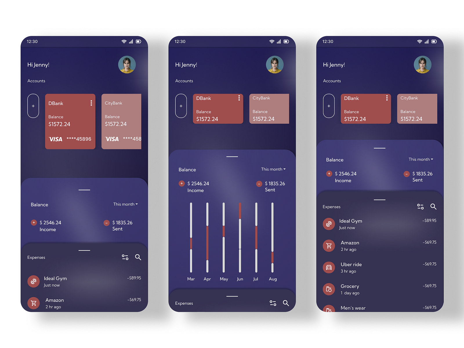 Money transfer with card UI by Mahfuz rahman on Dribbble