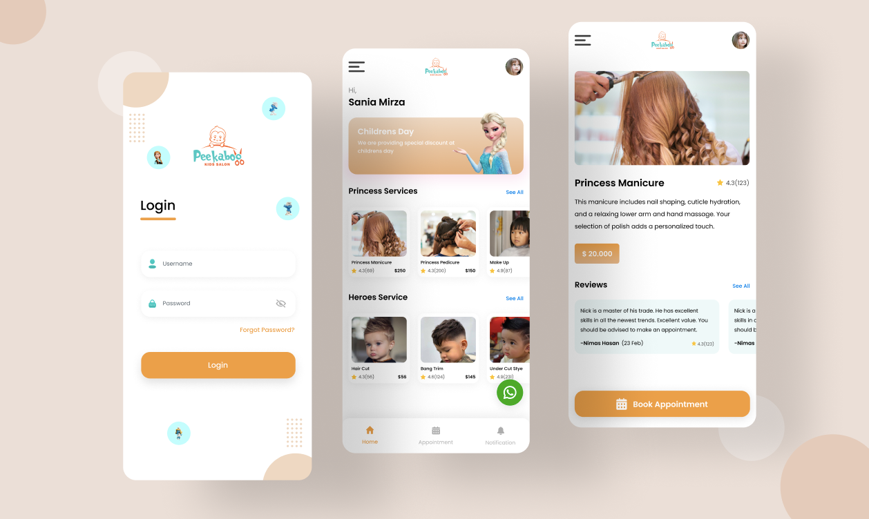 Saloon App by Aman Gautam on Dribbble