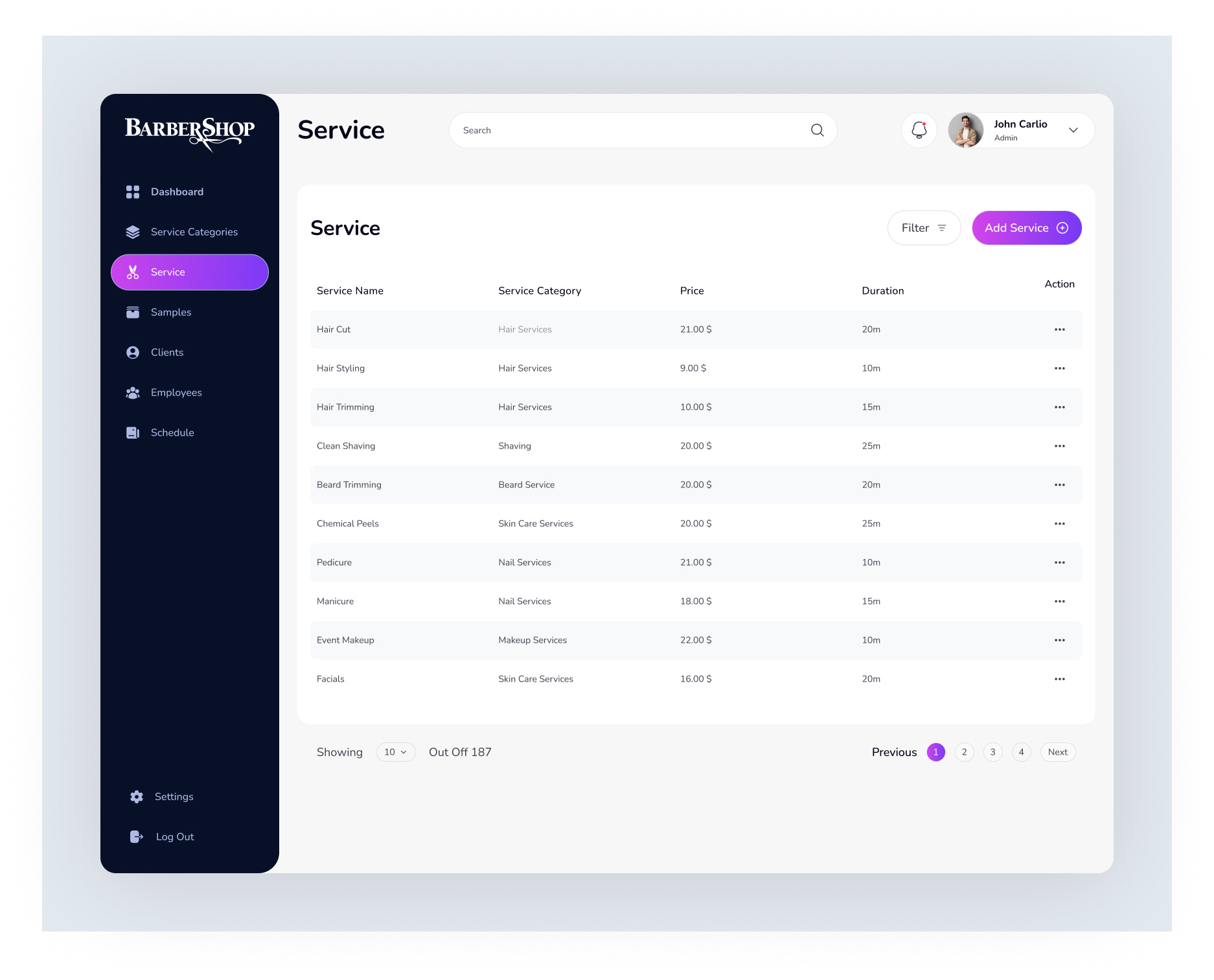 💈 Barber Shop Dashboard Design | Admin Panel by UIX Ratul on Dribbble