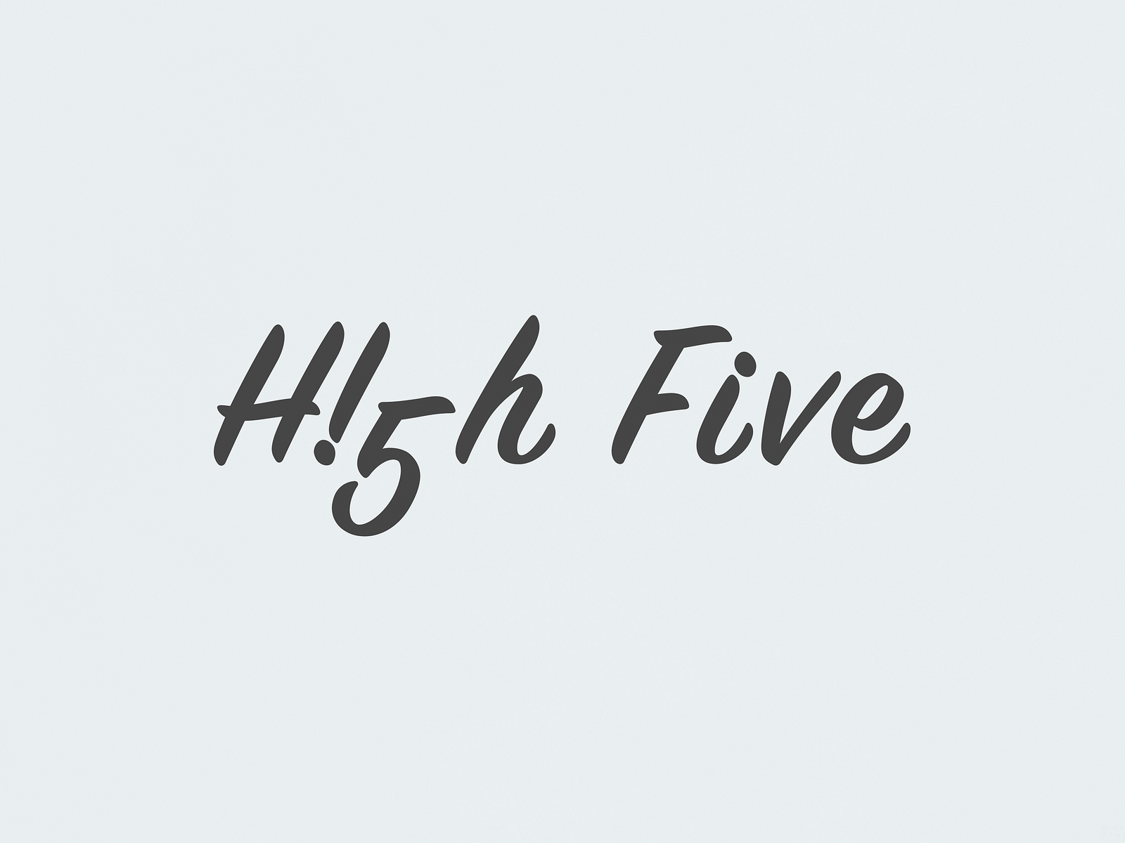 High Five! | Typographical Poster by Karl Bembridge on Dribbble