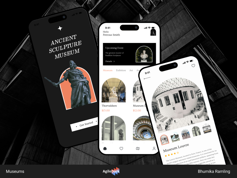 Innovative Art & Museum App Design by Agiledock on Dribbble