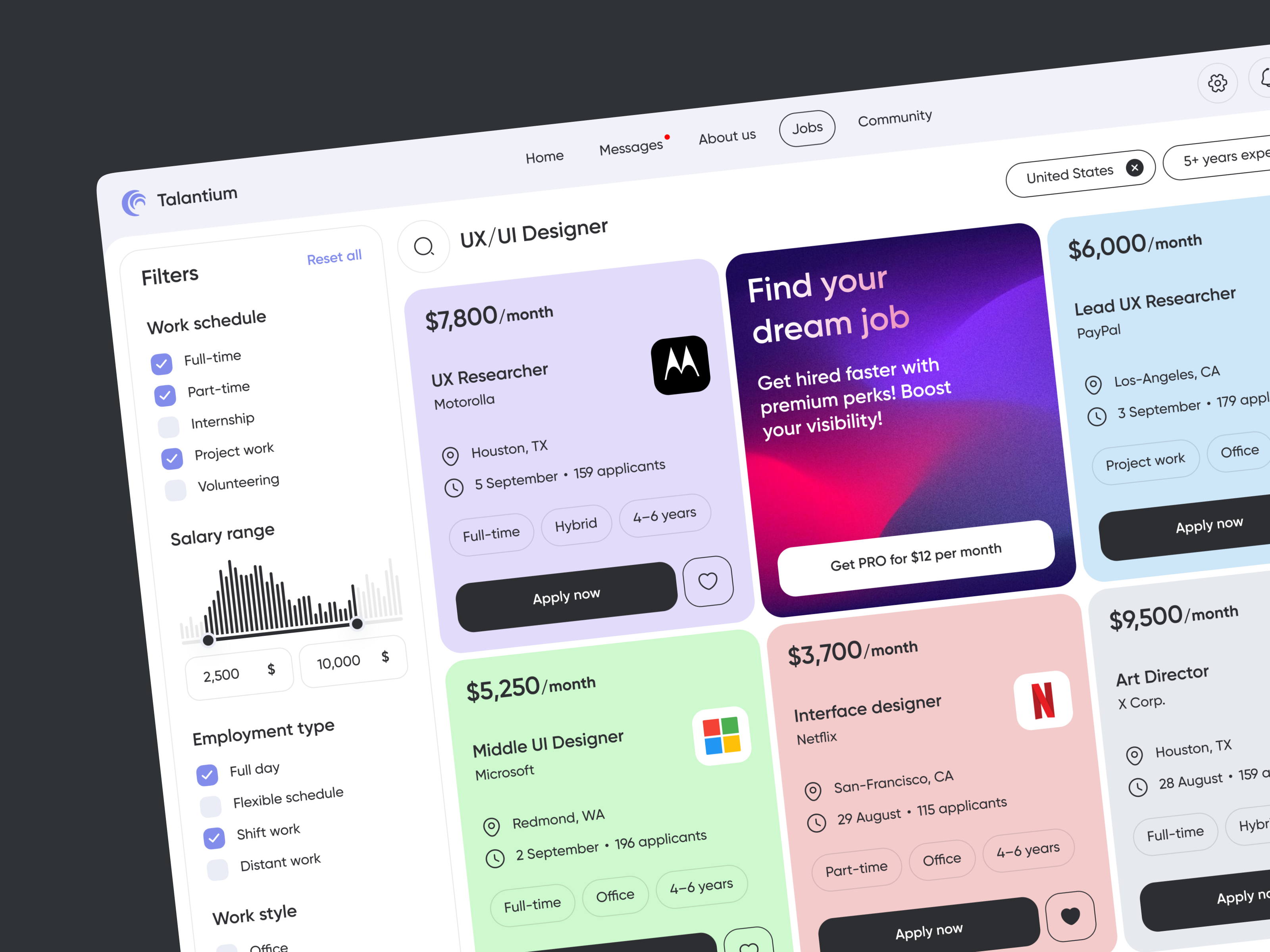 Job Finder Dashboard by Ronas IT | UI/UX Team on Dribbble