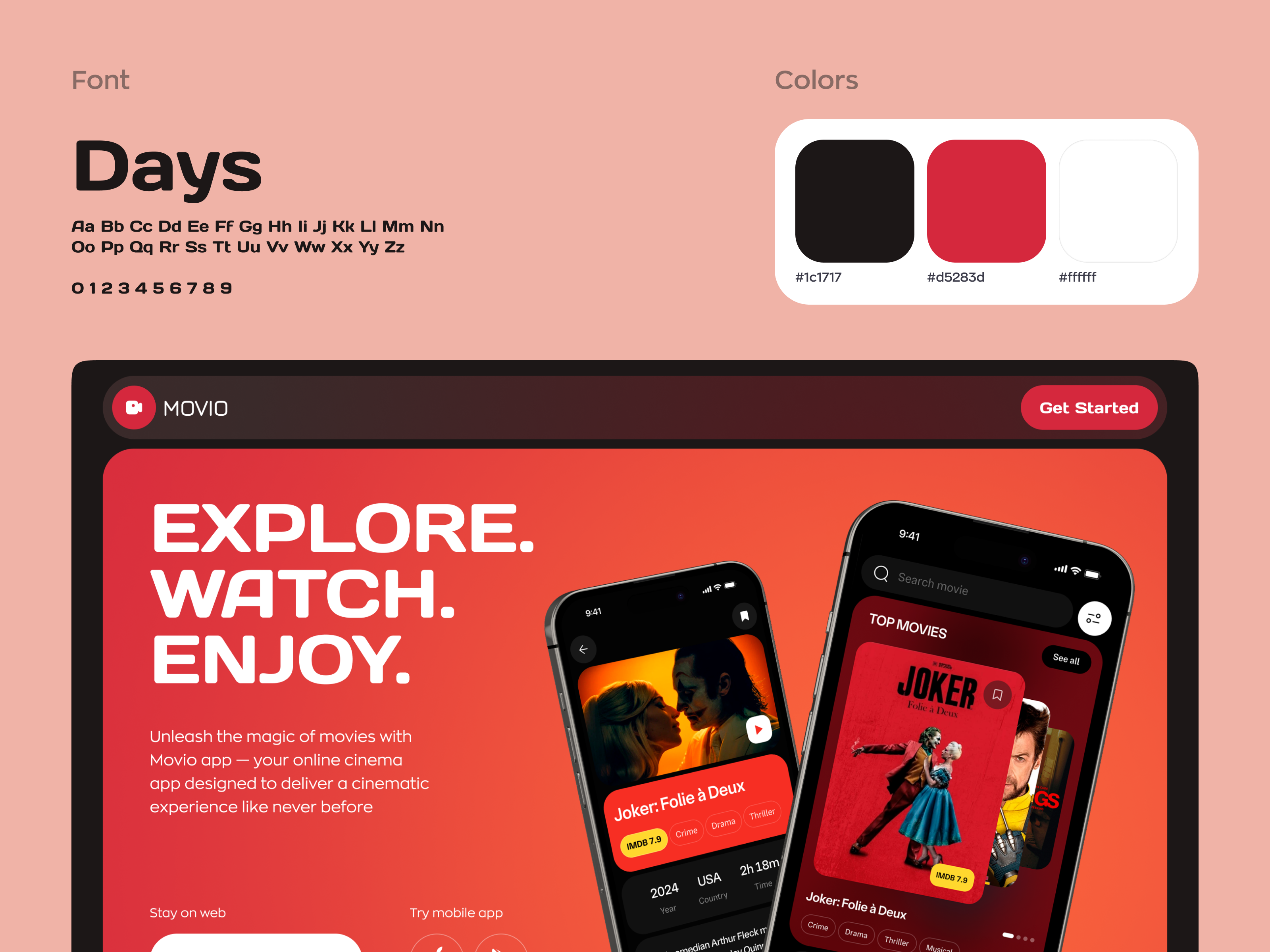 Online Cinema App Landing page by Ronas IT | UI/UX Team on Dribbble