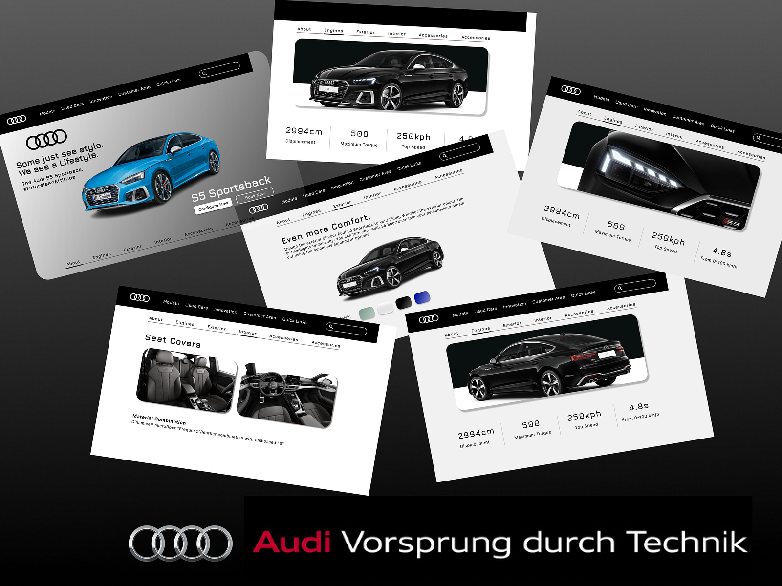 Audi Innovate: Sleek UI for a Sleek Ride by Pratik Dey on Dribbble