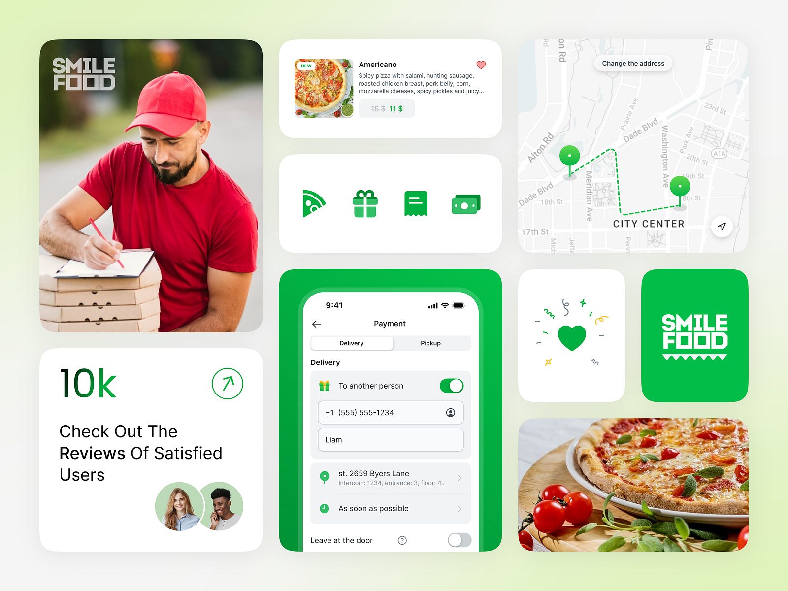 Design Elements of Delivery Service | Smile Food by Liana Z. for ...