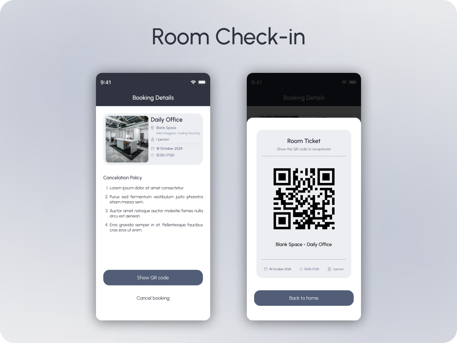 Co-working Space Reservation System - Mobile Apps by clarissa amadea on ...