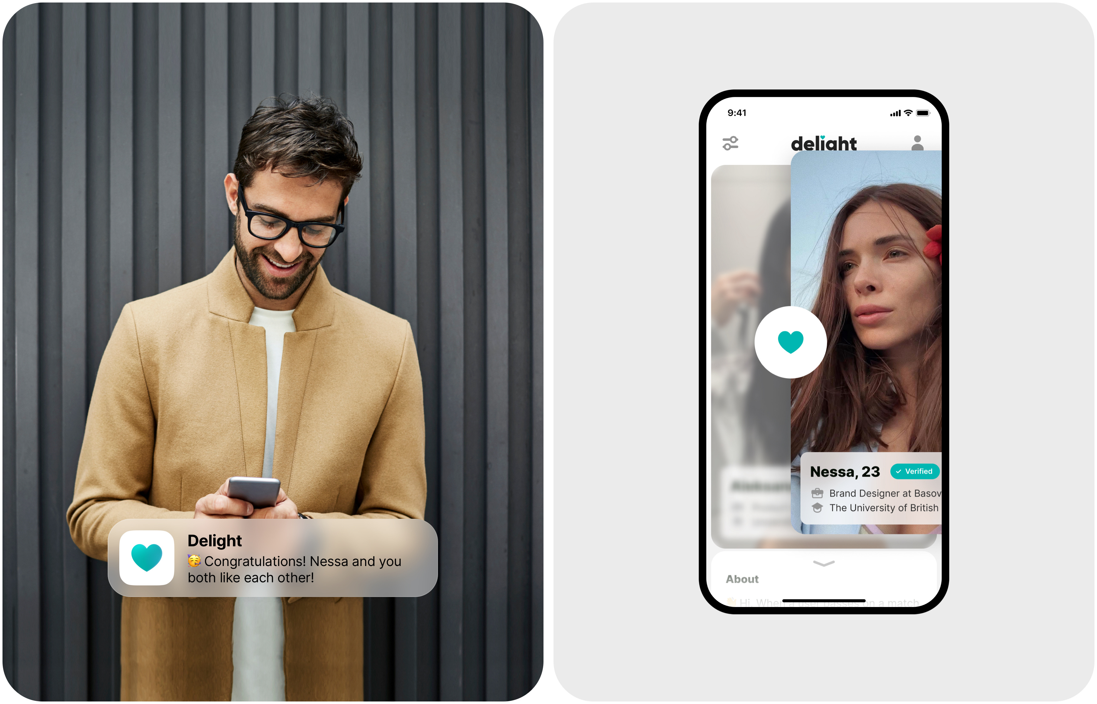 Dark mode. Dating & Relationship by Delight app by Basov: UX/UI Designer for Basov Design on ...
