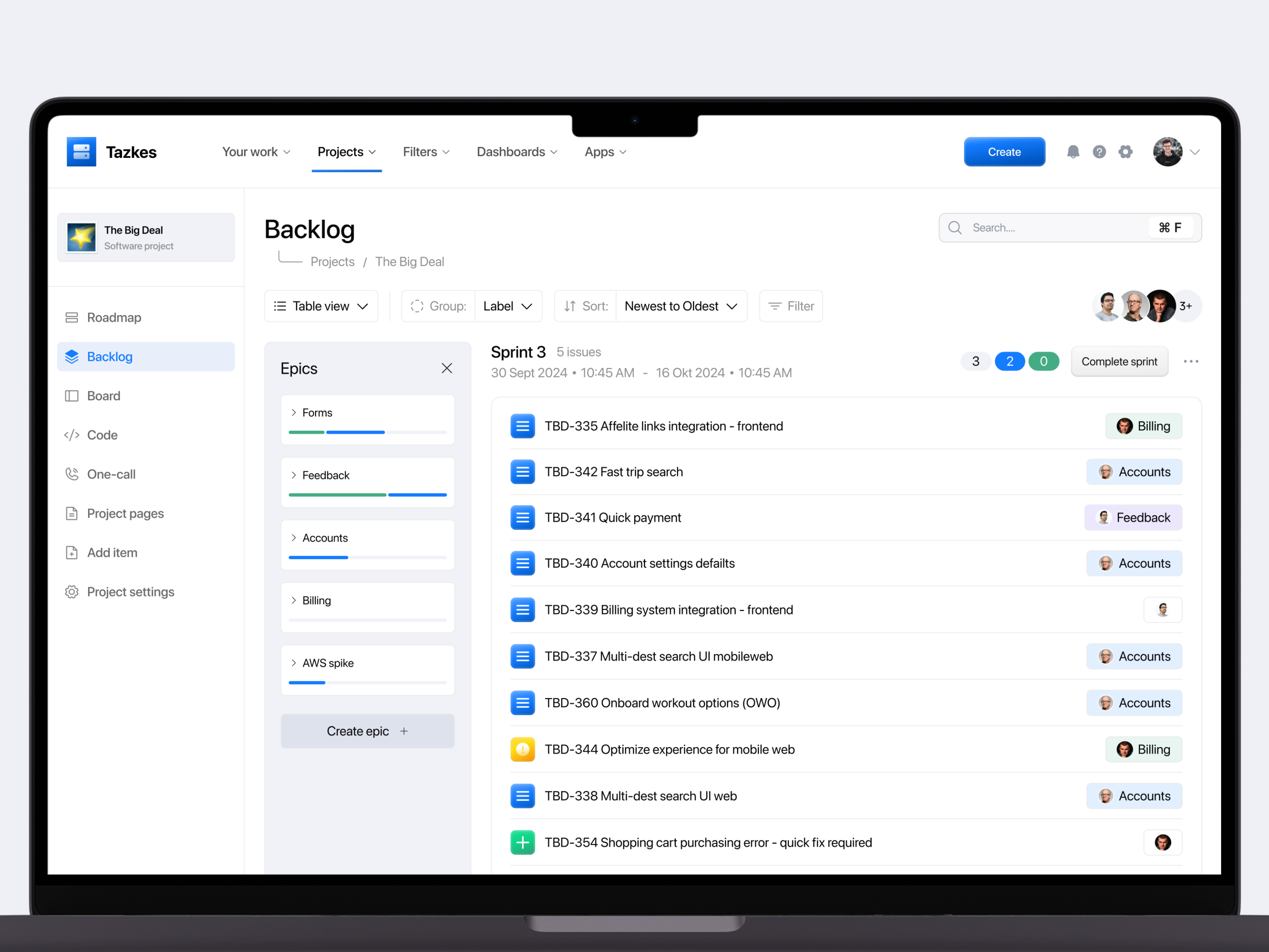 Tazkes - Backlog [Task Management Dashboard] by Azhar Dwi🐼 for Asto ...