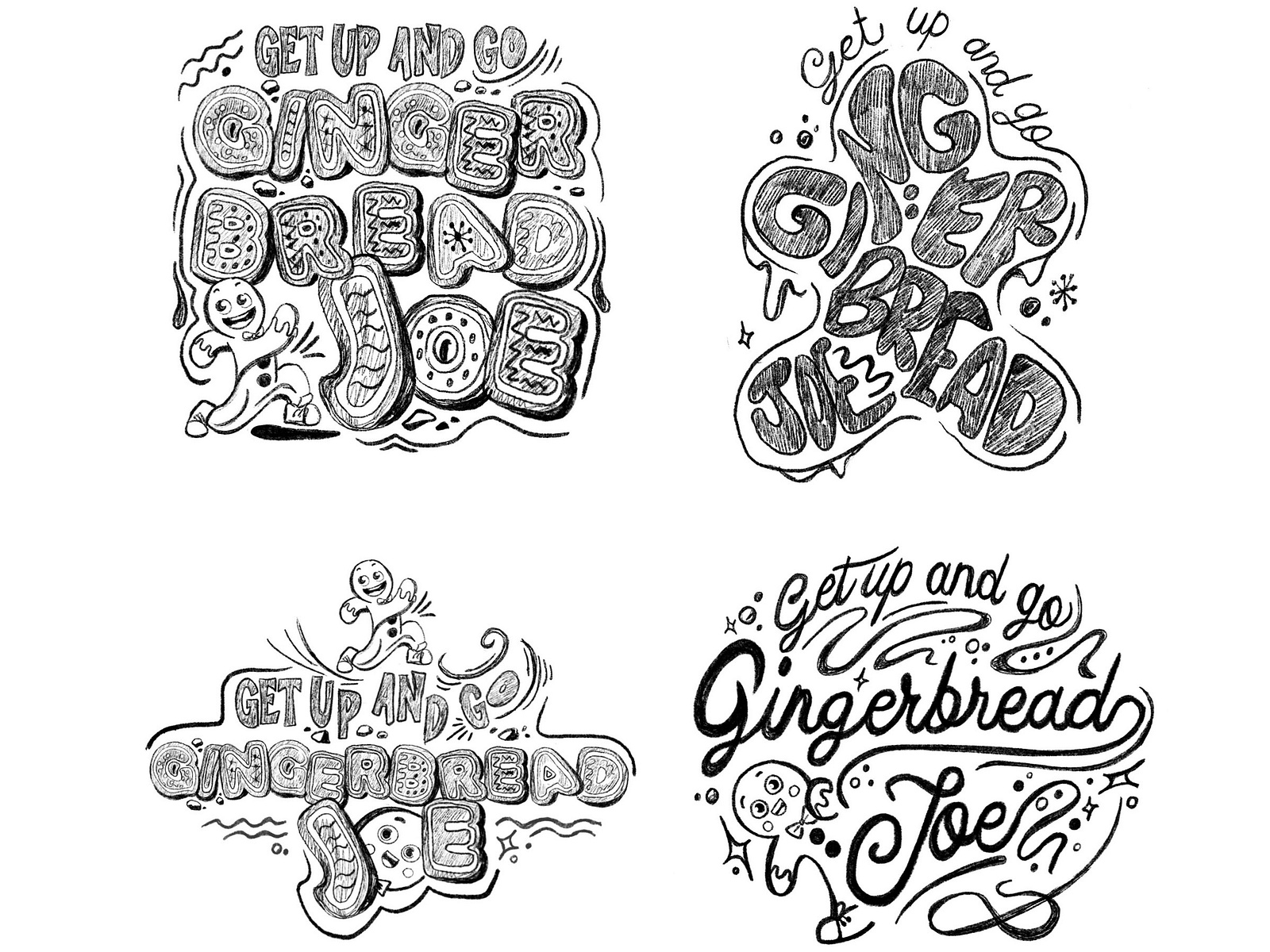 Gingerbread Joe Lettering by Jen Borror | Hoot Design Studio on Dribbble