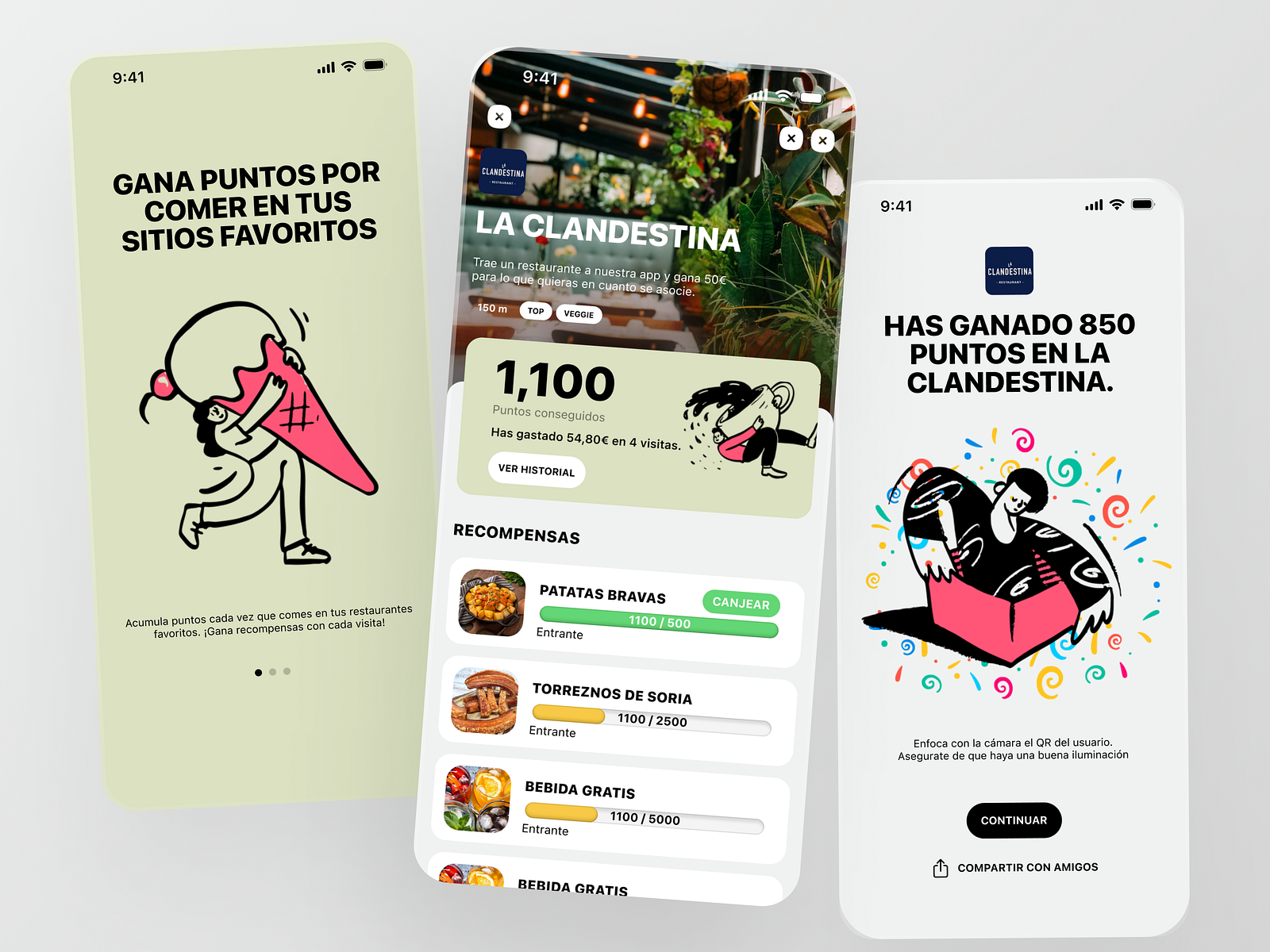 Fidelity app for Restaurants by David Felipe V on Dribbble