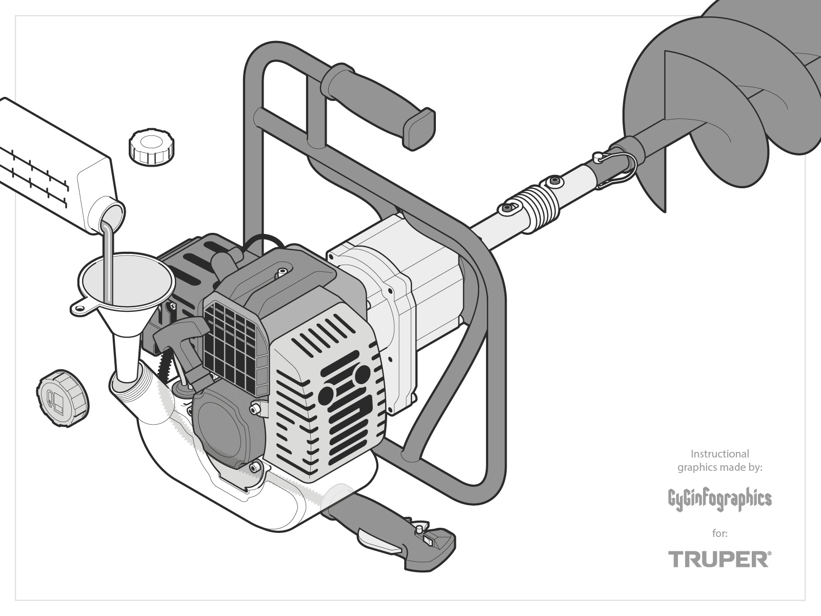 Earth Auger, Instructional Graphics by GyGinfographics on Dribbble