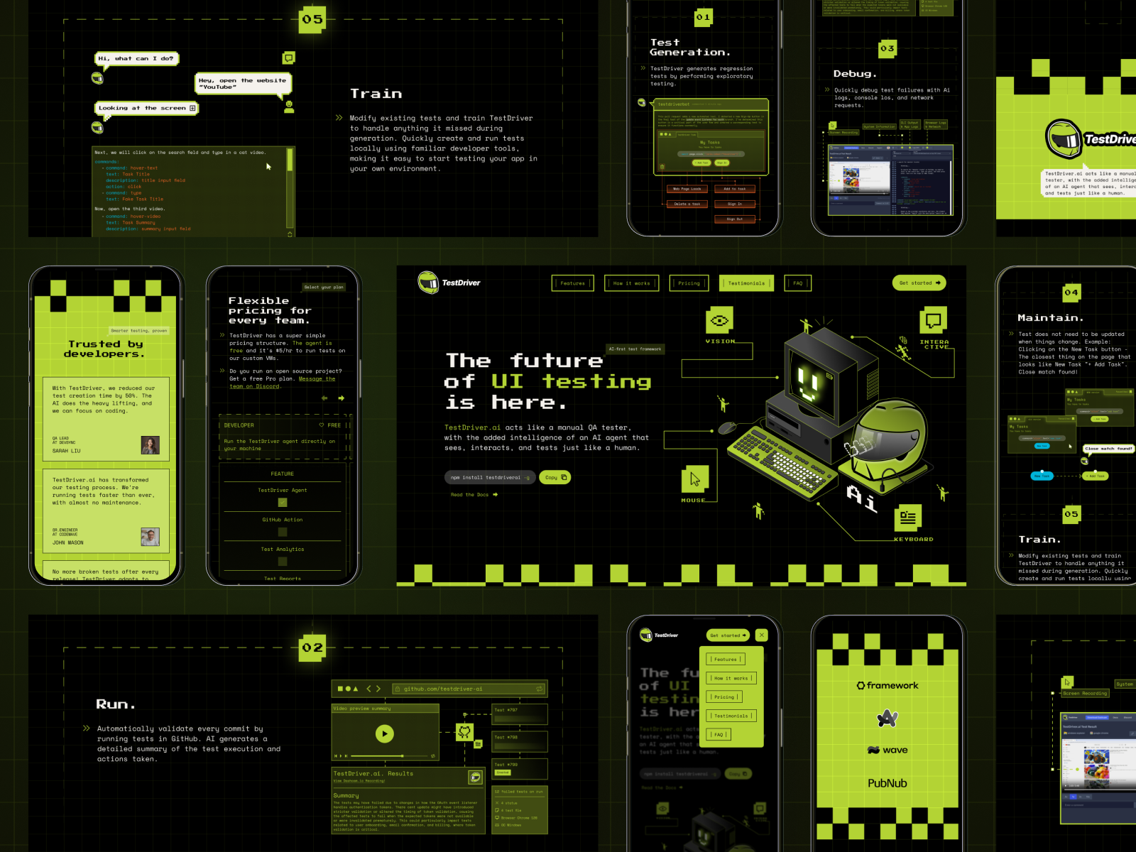 TestDriver AI - Web Design /Testing Automation/ by LYVA.Studio on Dribbble