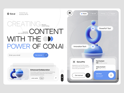 AI Content Creator Dashboard by Luchesse on Dribbble