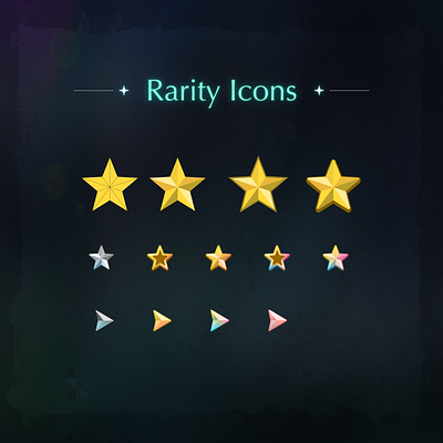 Game UI - Rarity Icons by Luis Fernando on Dribbble