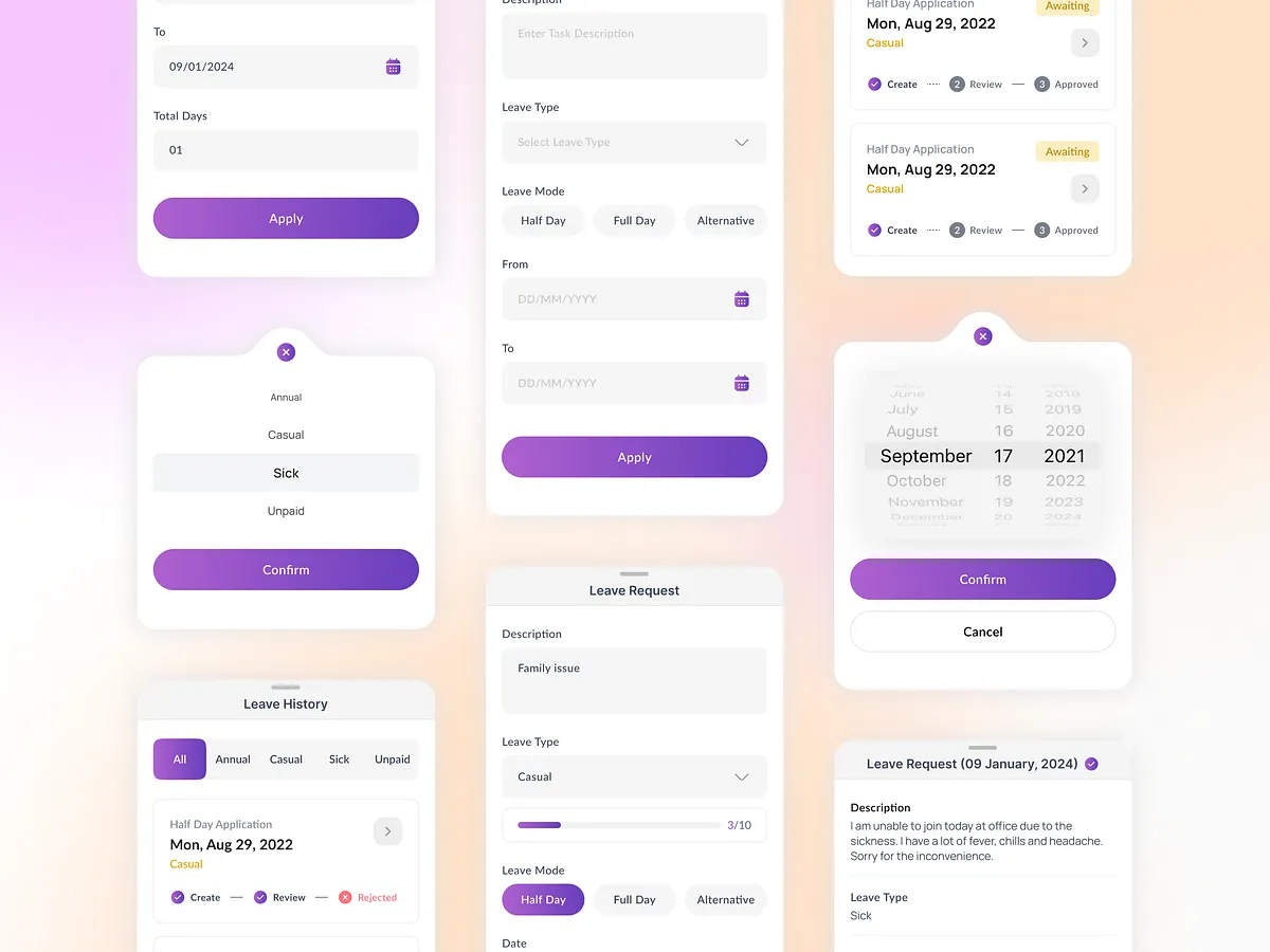 Leave Application designs, themes, templates and downloadable graphic ...