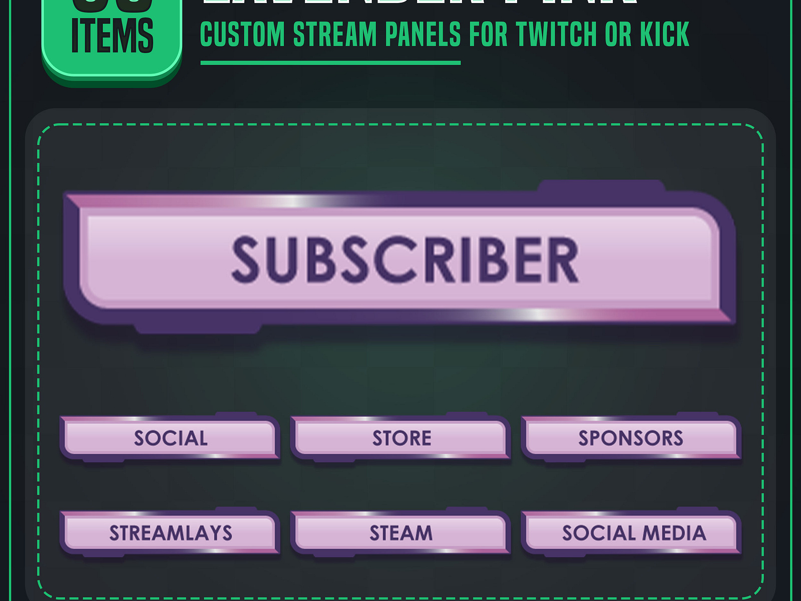 Gaming Stream Panel | 50x Minimalist Panels set by MegastreamGfx on ...