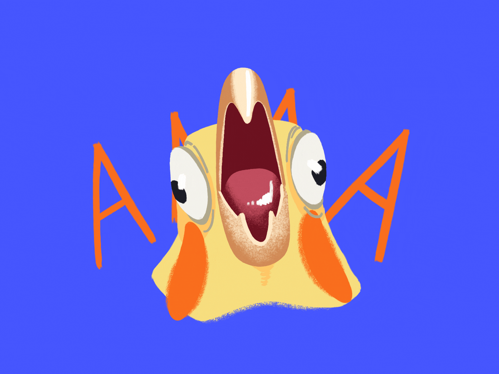Angry or frightened parrot screaming by Vika Verder on Dribbble