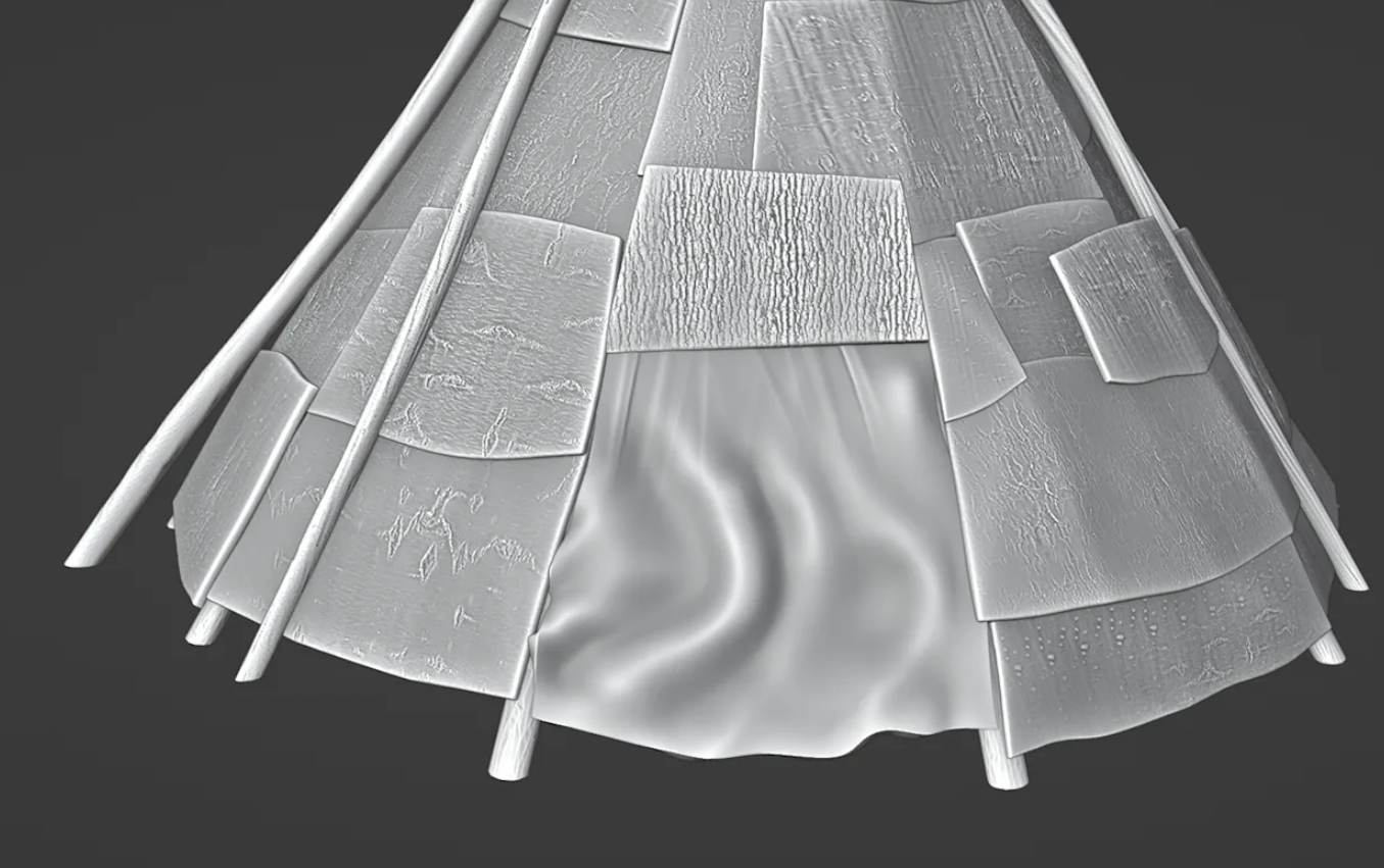 3D printable native american teepees by Martin on Dribbble