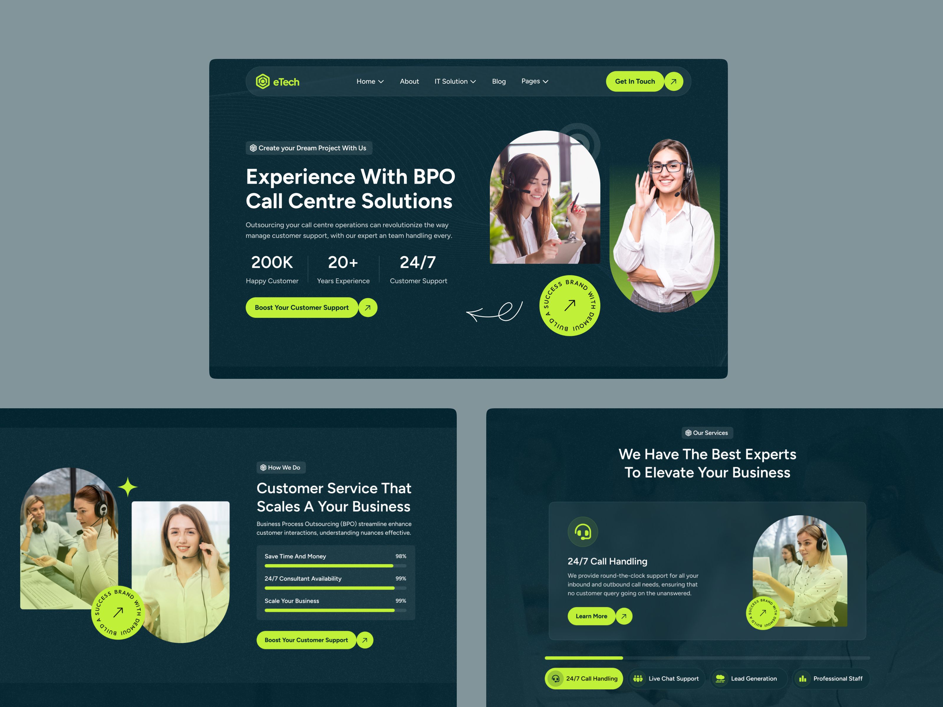 BPO and Call Centre Landing Page by FleexStudio | Web Design Agency on ...
