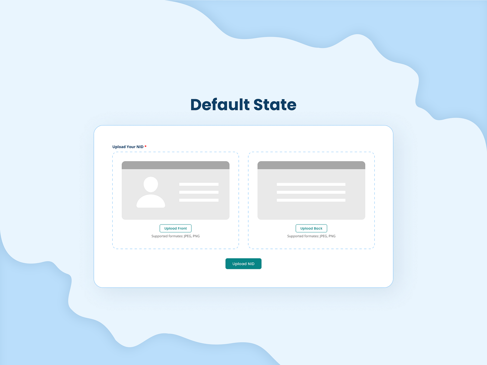 NID Upload Front Back UI Design by Mahin Muntasir on Dribbble