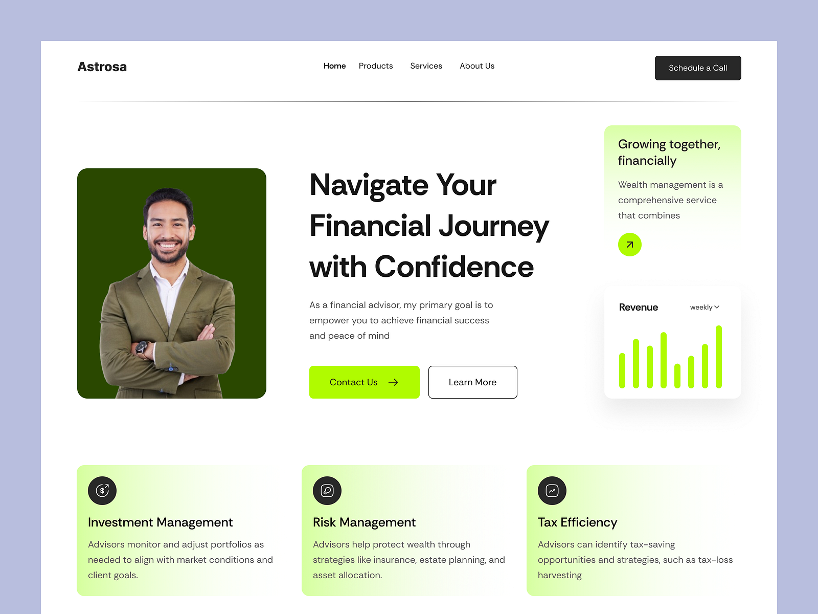 Financial consultancy web UI design by Sazidur Rahman on Dribbble