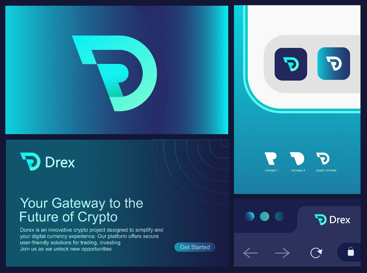 Drex Crypto Logo Design by Logo Hub Branding on Dribbble