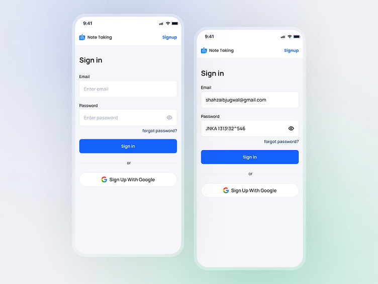 Sign in - mobile app design by shahzaib jugwal on Dribbble