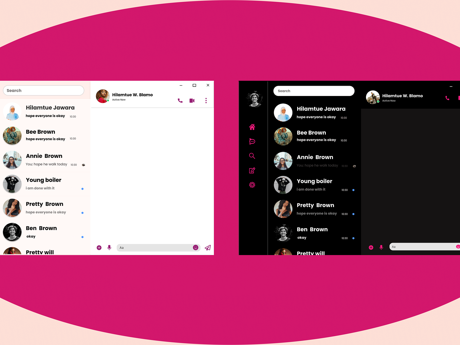 Versatile Messaging: Dual-Interface Design with Dark and Light M by ...
