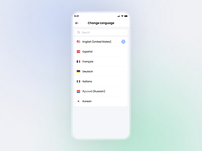 Select language screen by shahzaib jugwal on Dribbble