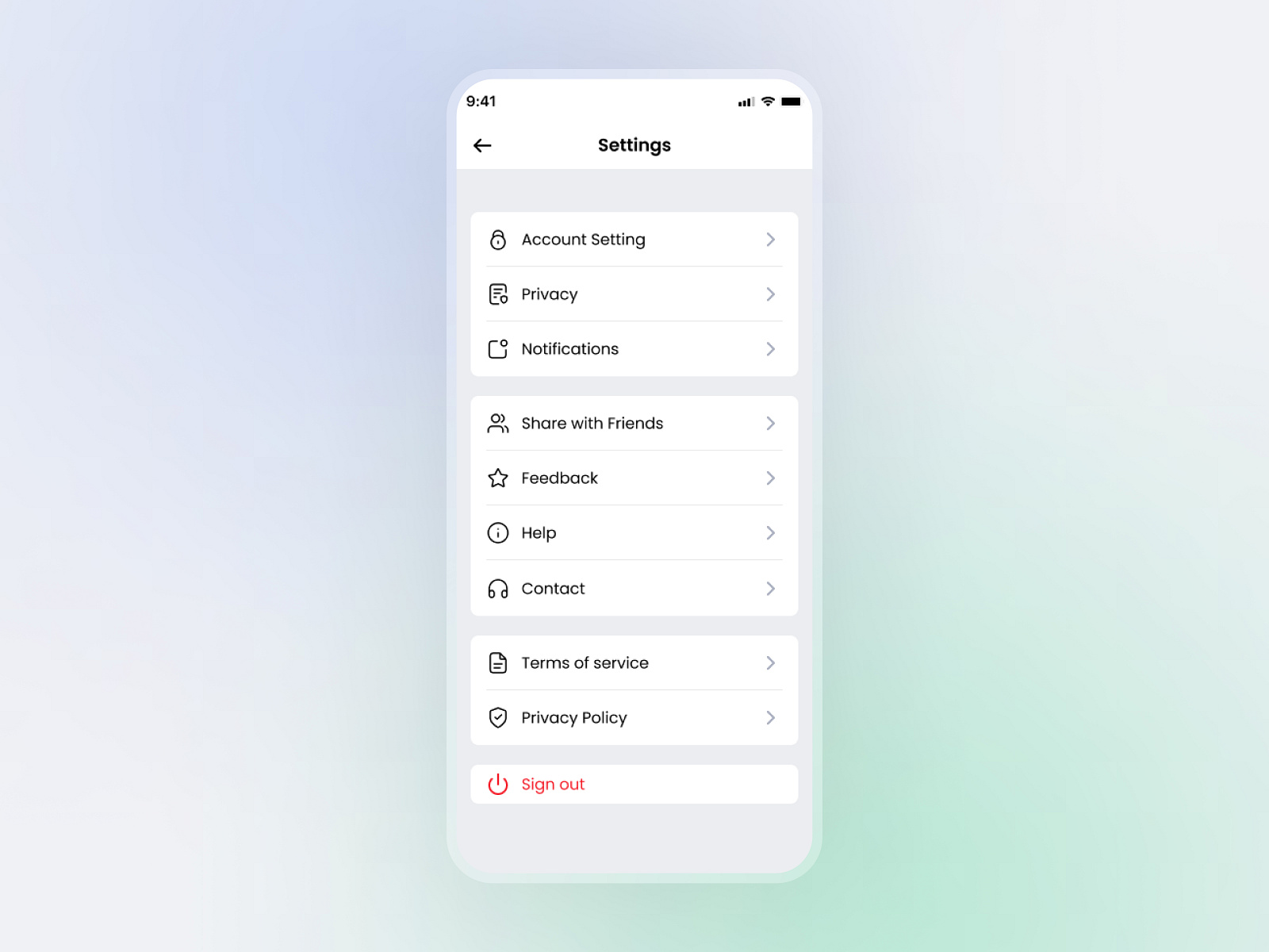 Setting Screen UI design by shahzaib jugwal on Dribbble
