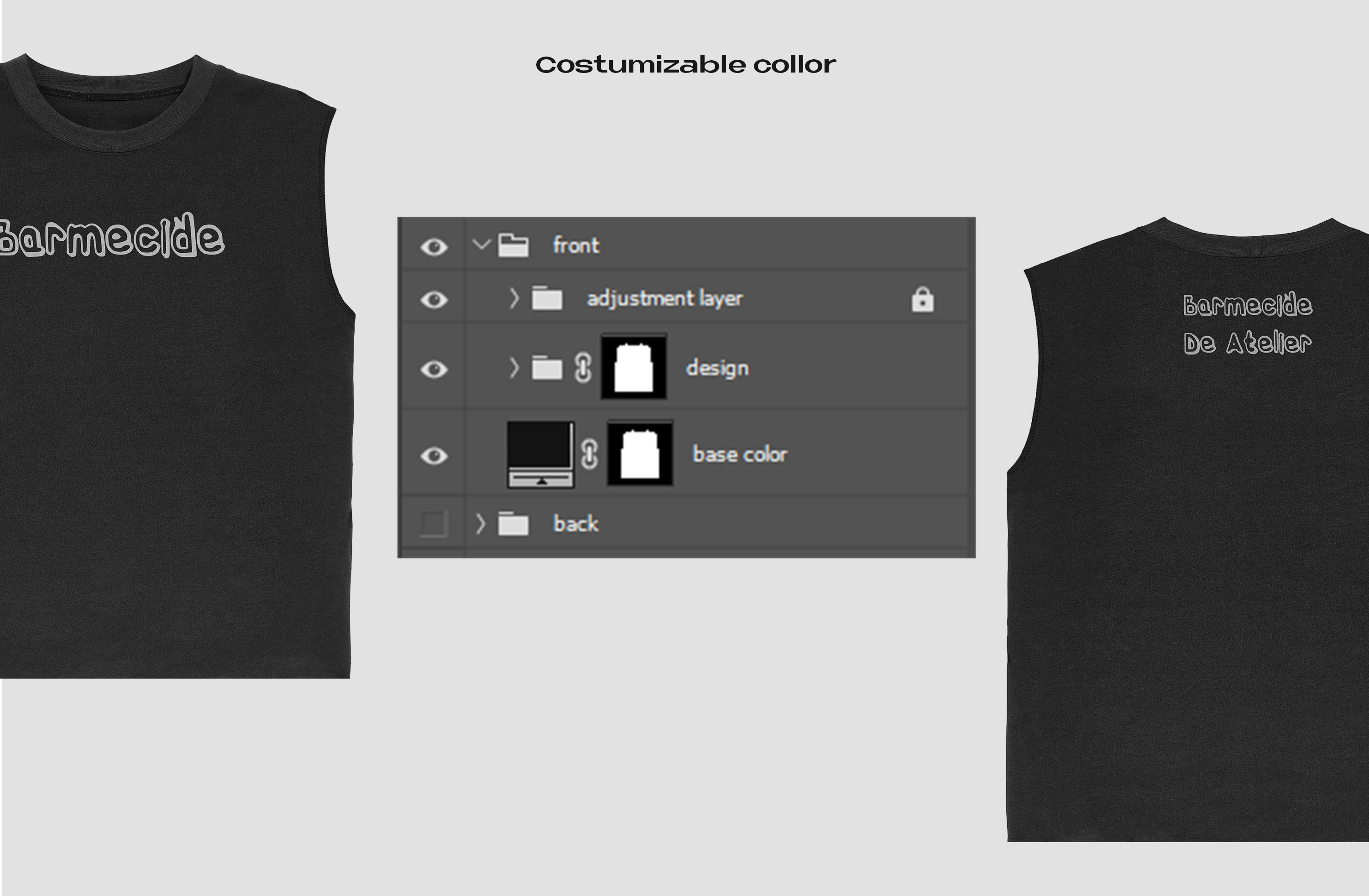 Muscle tee mockup by Barmecide de Atelier on Dribbble