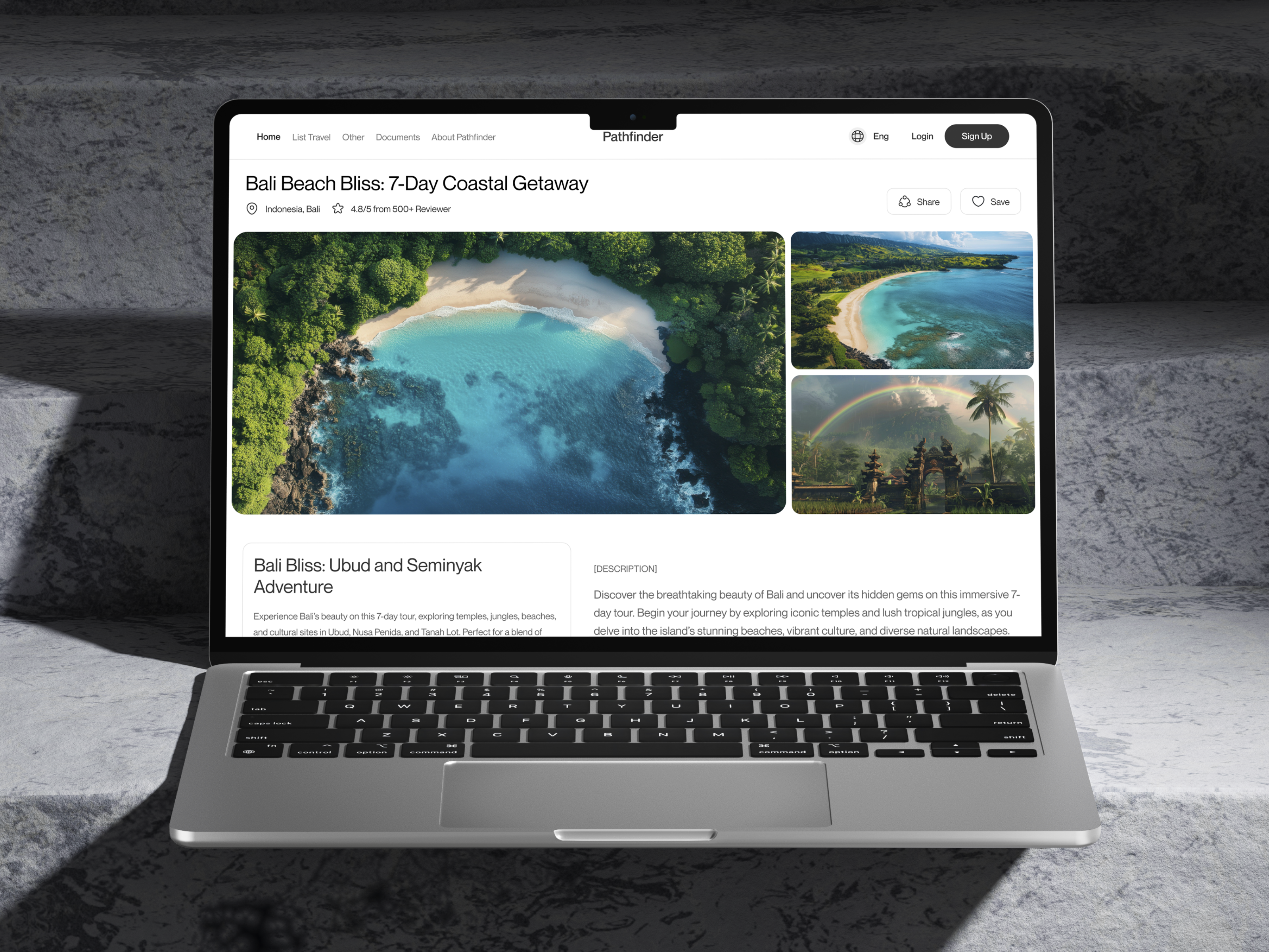 Pathfinder - Travel Details Page by Milo for Korsa on Dribbble