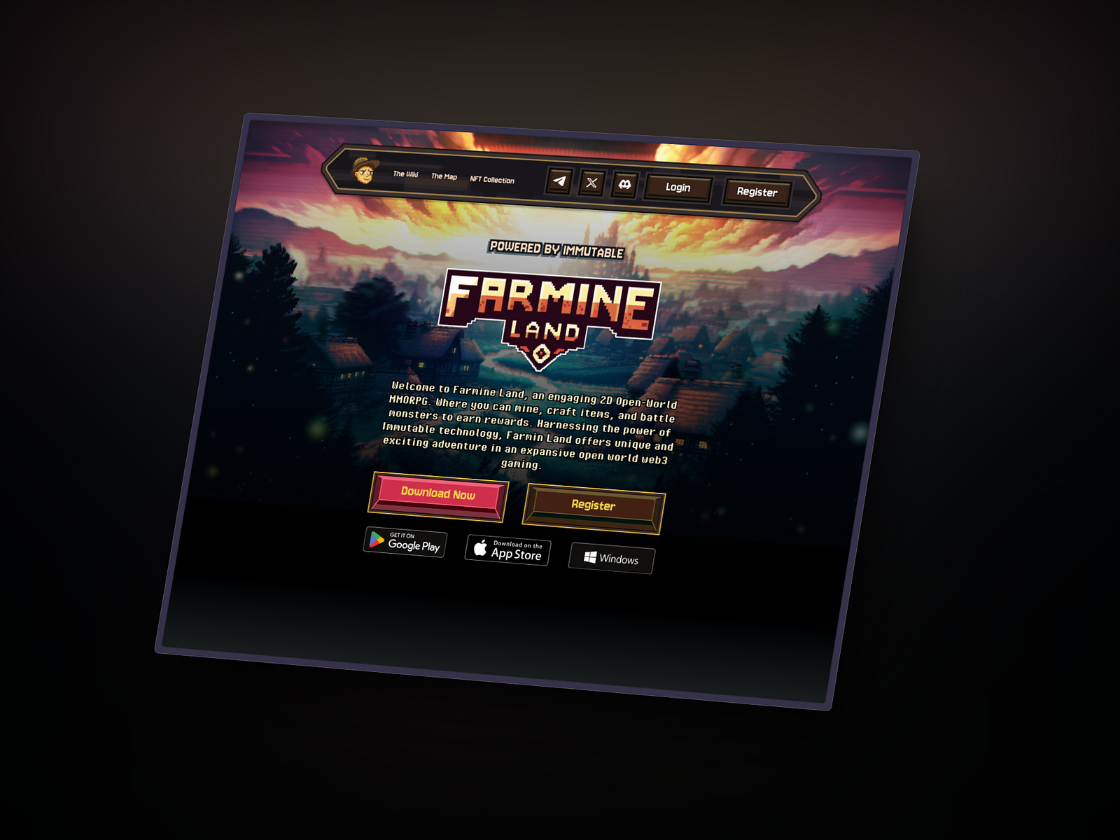 Pixel MMORPG Game Web3 Hero Setion by WenLaunch Studios on Dribbble