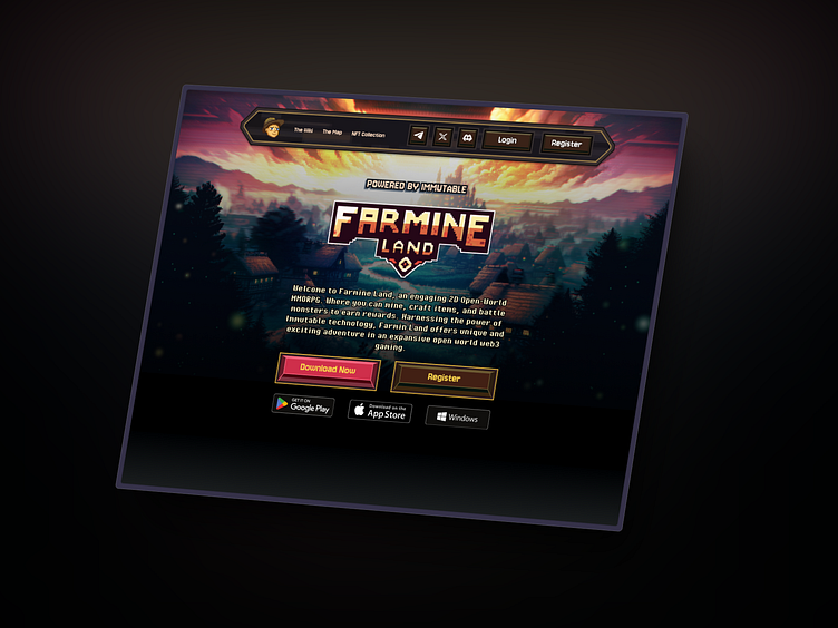 Pixel MMORPG Game Web3 Hero Setion by WenLaunch Studios on Dribbble