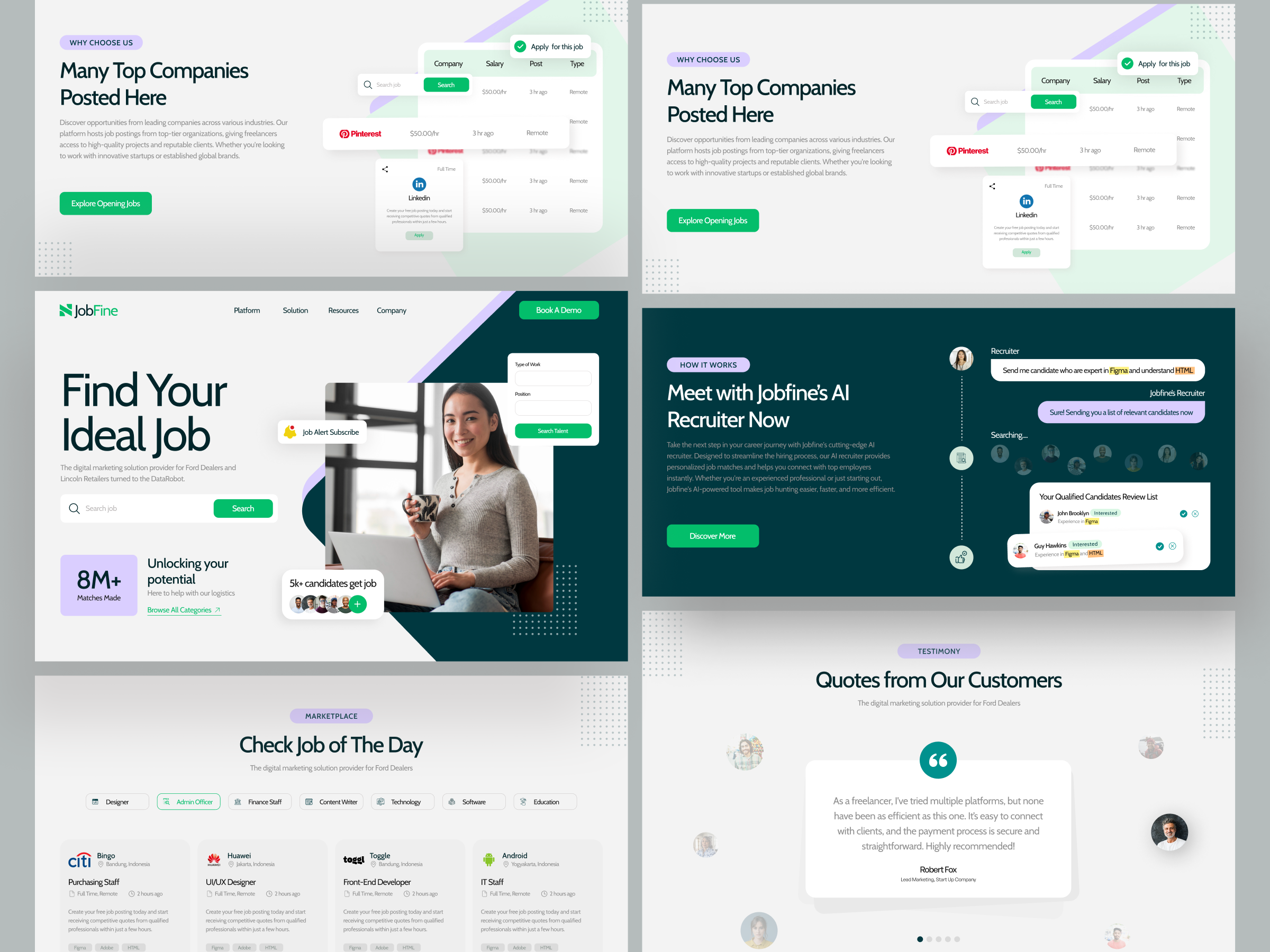 JobFine - Job Marketplace Website by Plainthing Studio on Dribbble