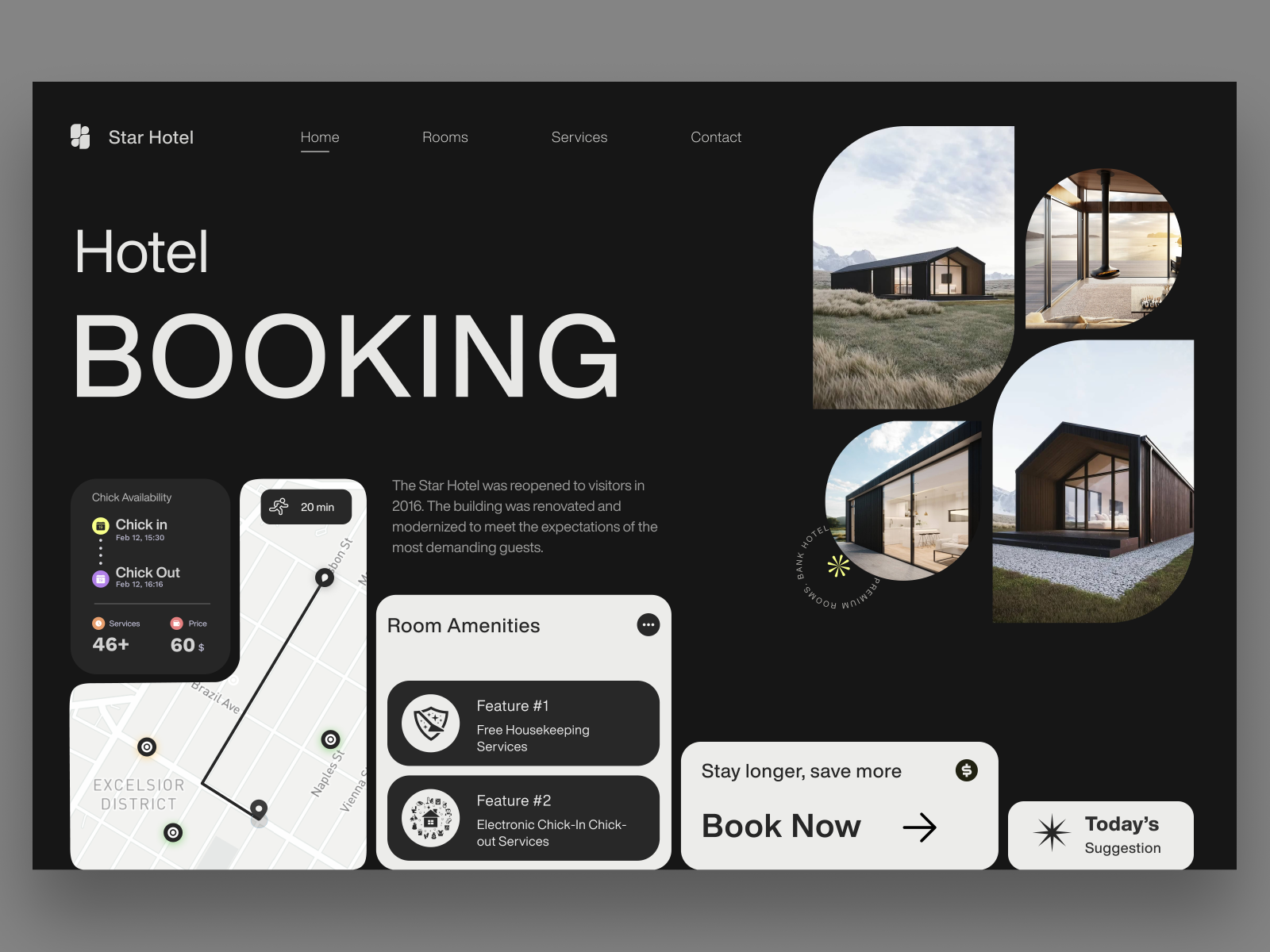 Star Hotel - Landing Page UI Concept by Linur for Eloqwnt on Dribbble