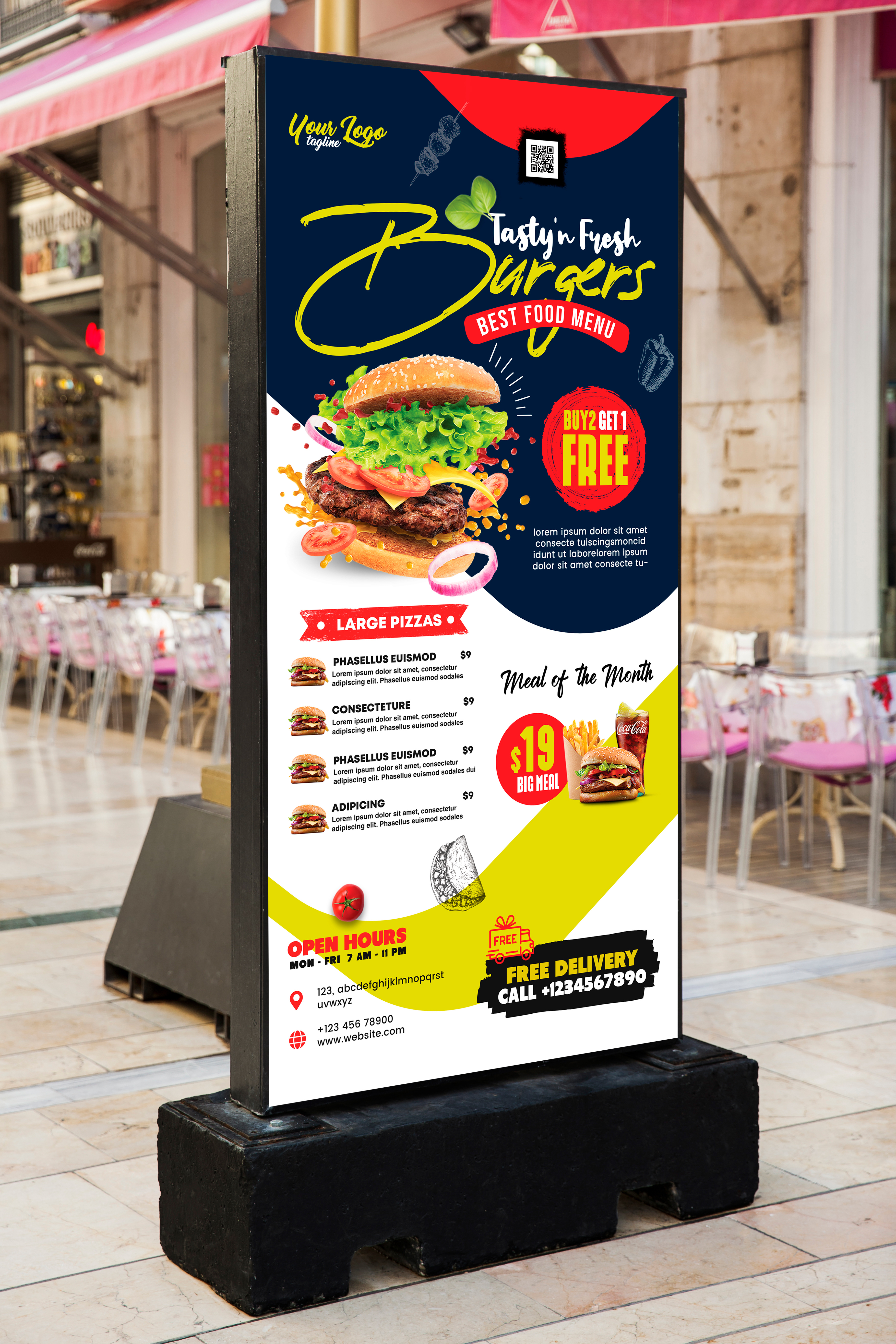 Food Festival Standee Template designs, themes, templates and ...