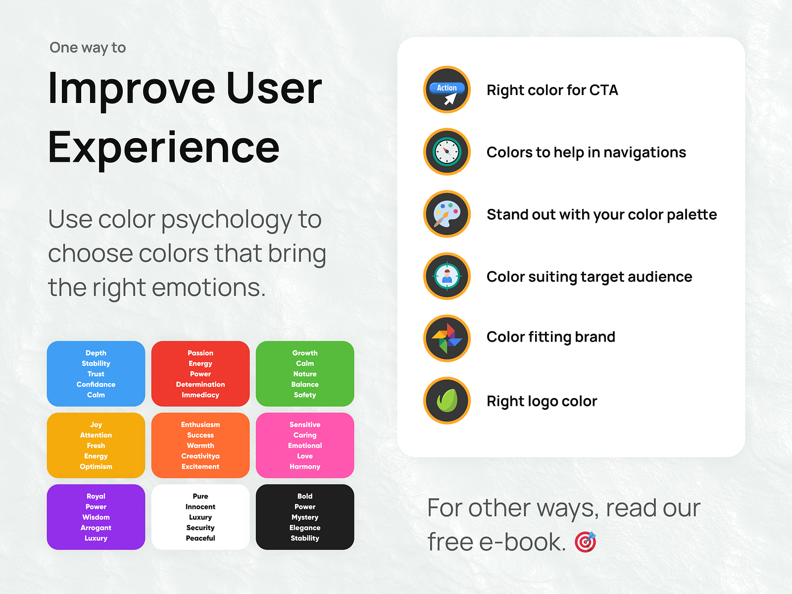 Improve User Experience - Color Psychology by brigit_dev on Dribbble