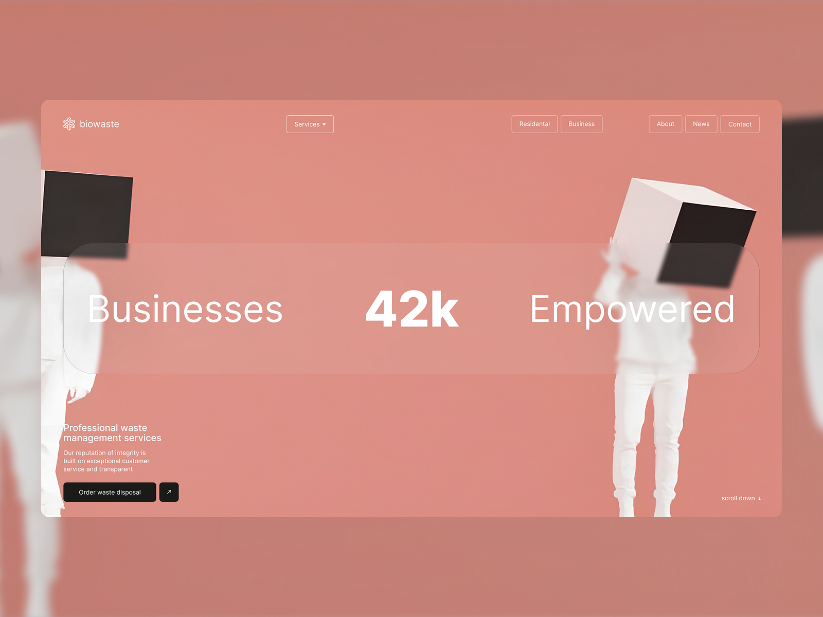 BioWaste - Modern Clean Minimalist Red Website Design by Aleksandr ...