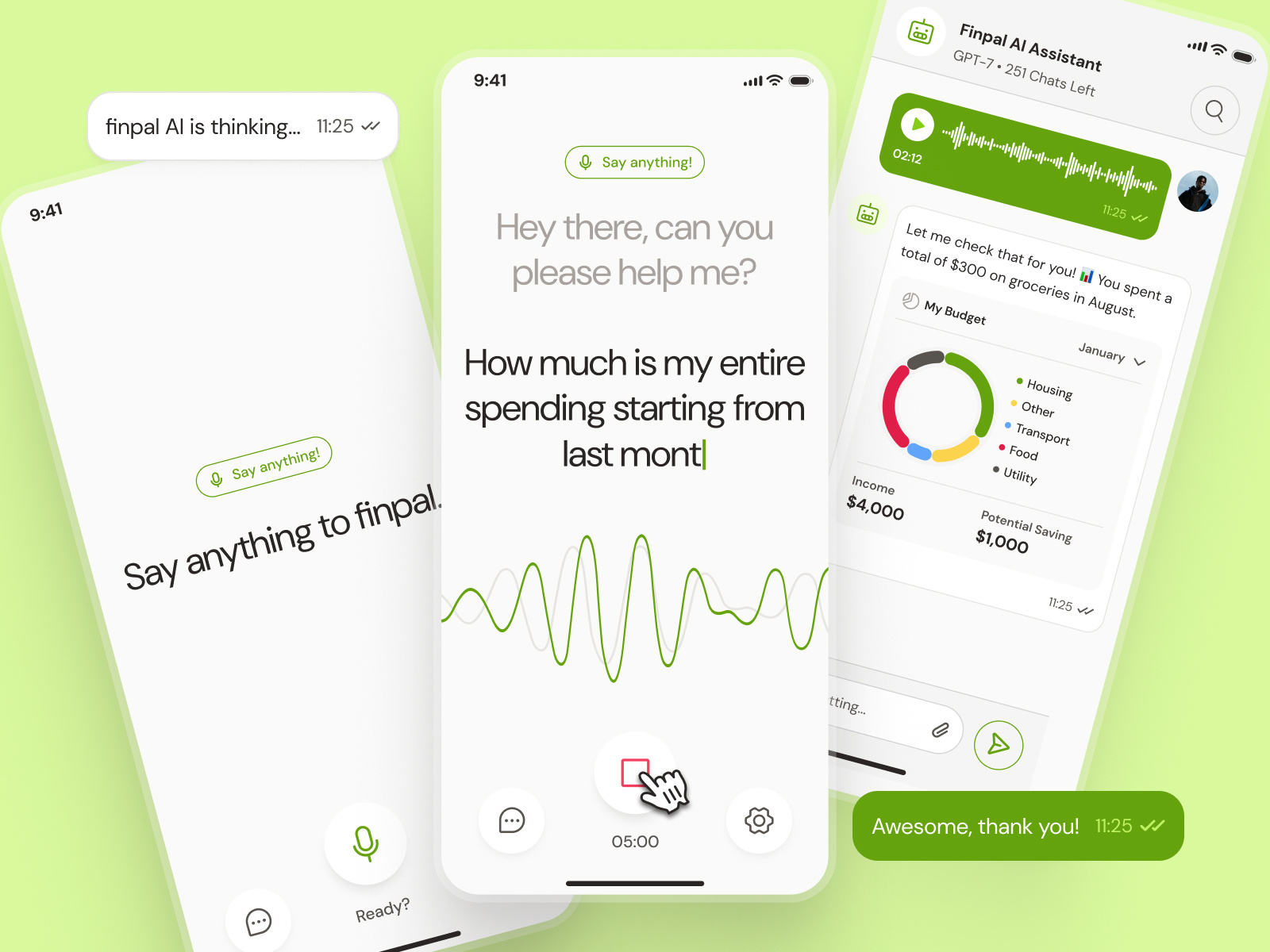 finpal: AI Finance Assistant App - Smart Budgeting Setup UIUX by ...