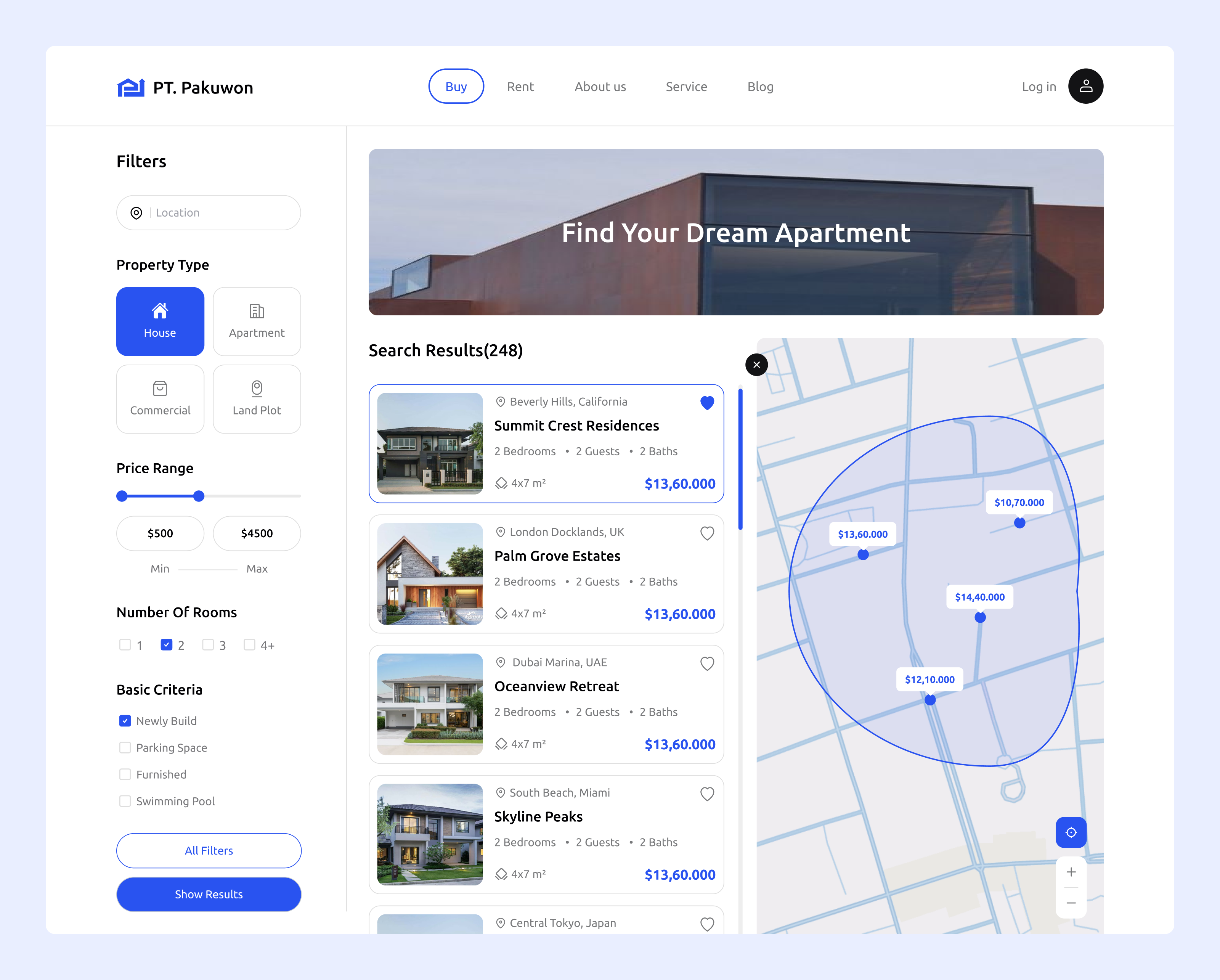 Apartment marketplace website by UI Azmir Sheikh on Dribbble