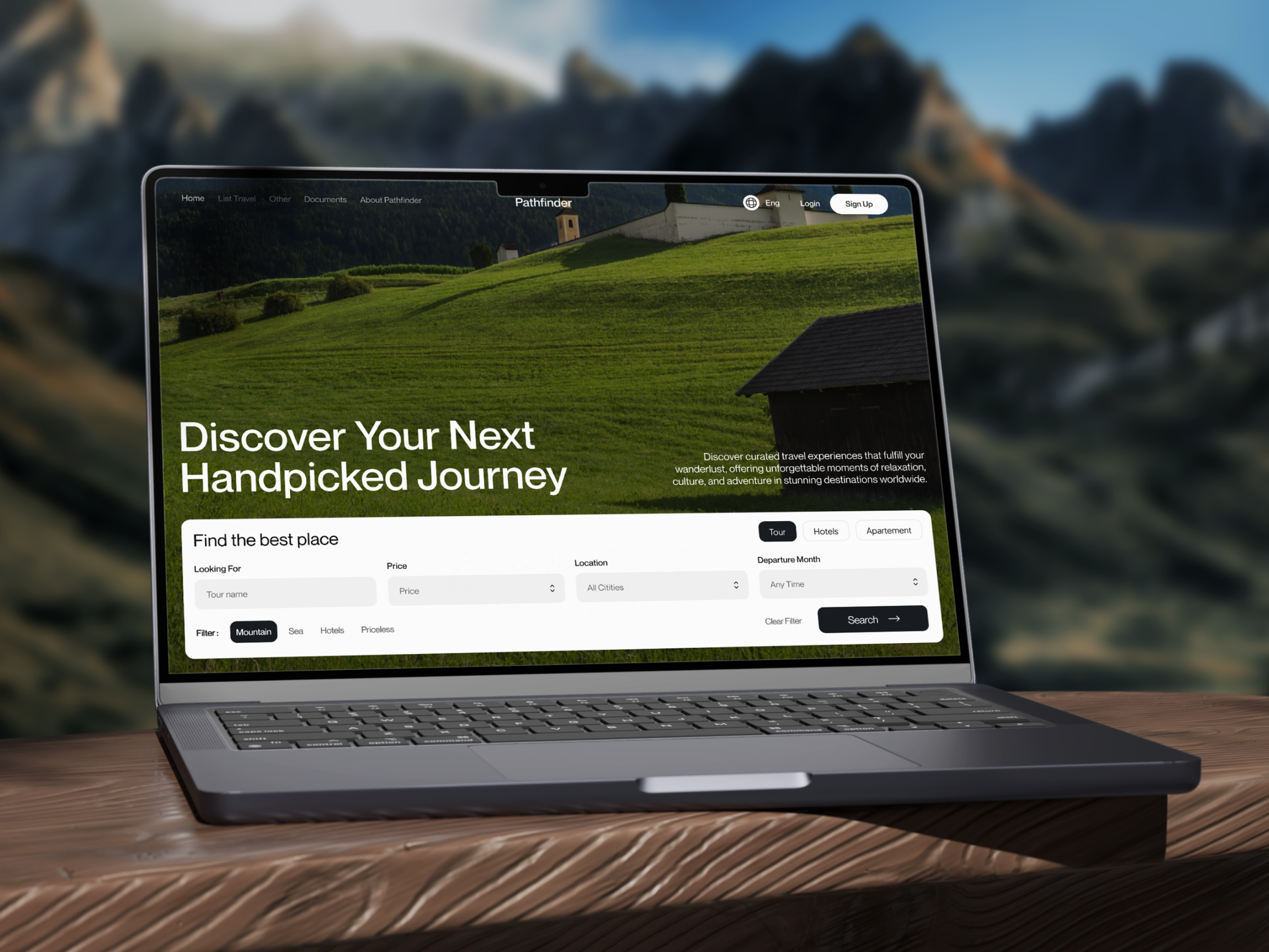 Pathfinder - Destinations List Page by Milo for Korsa on Dribbble