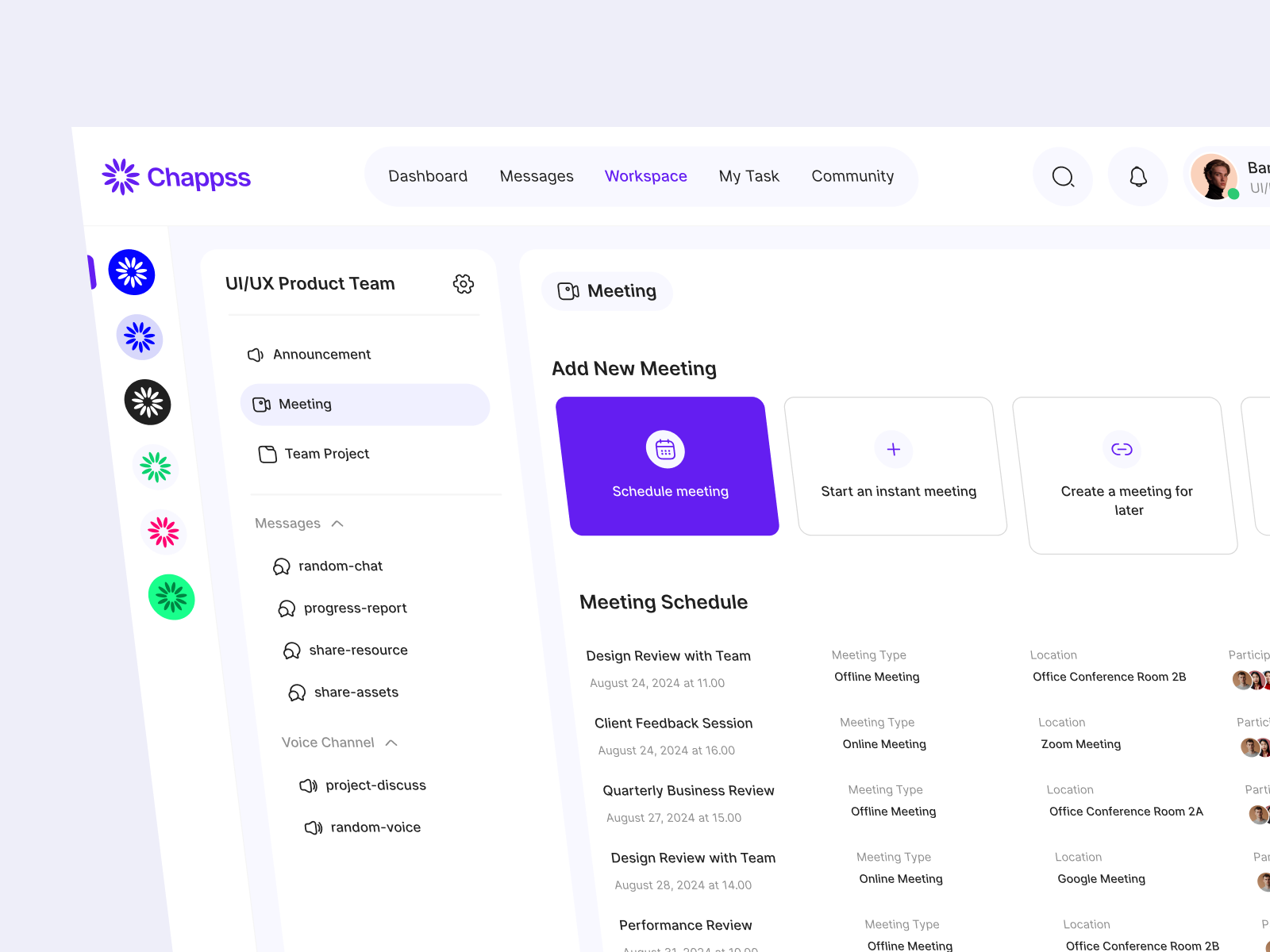 Chapps - Chatting Office Dekstop App UI KIT by Ridwan Saputra for ...