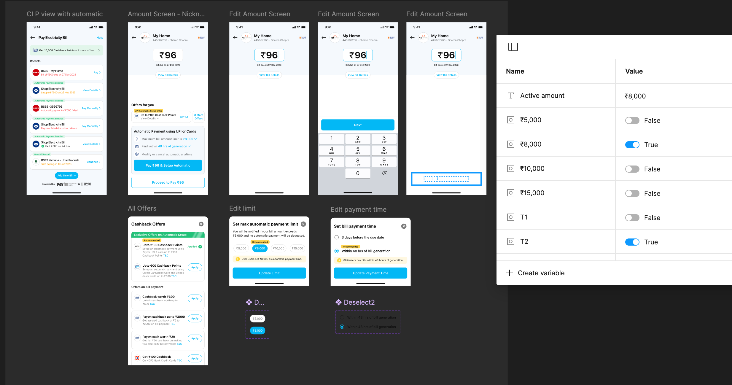 Prototype using Figma Variable by Anshu Baranwal on Dribbble