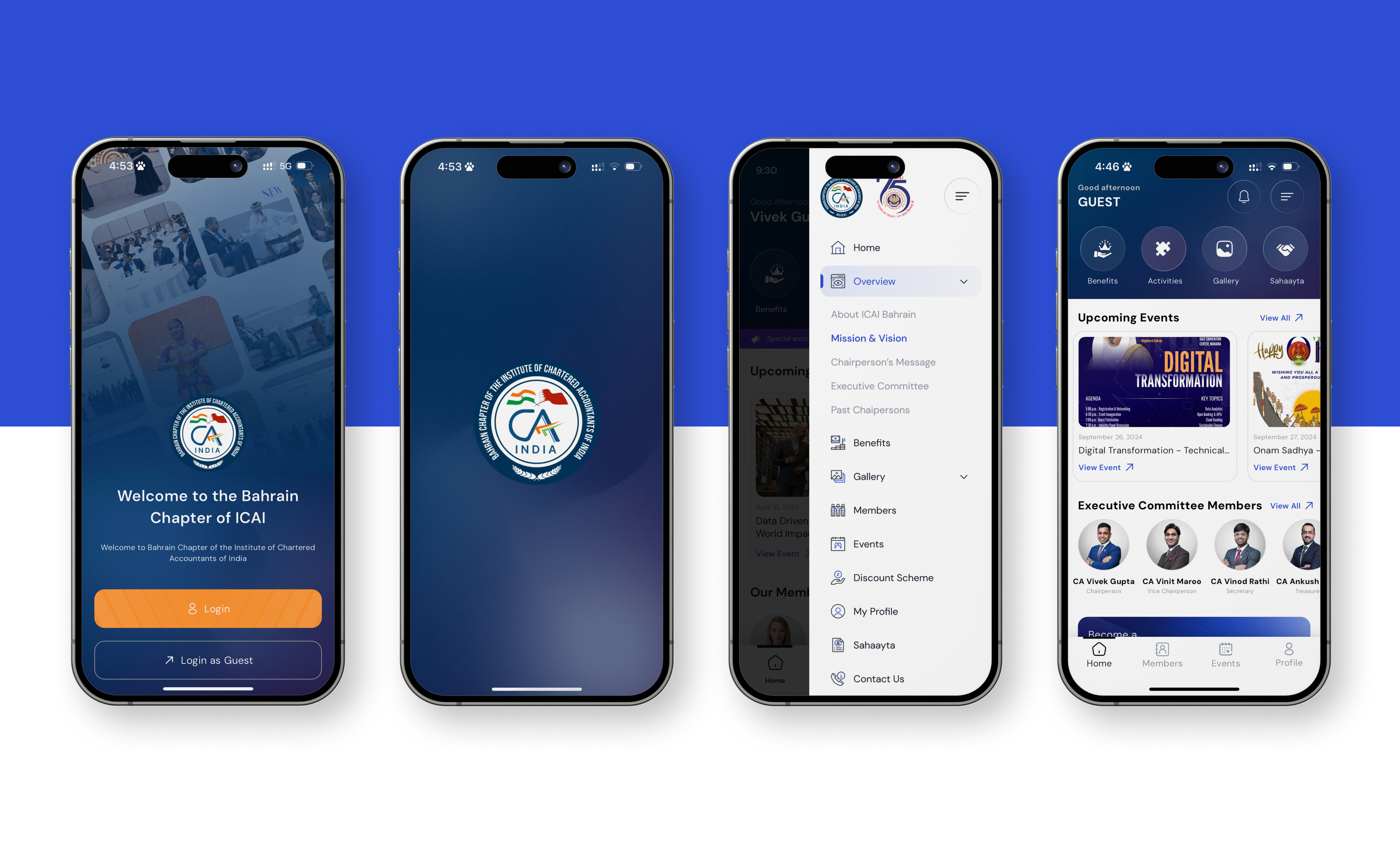 ICAI Bahrain - App UI Design | UI UX Design | App Design by Palletio ...
