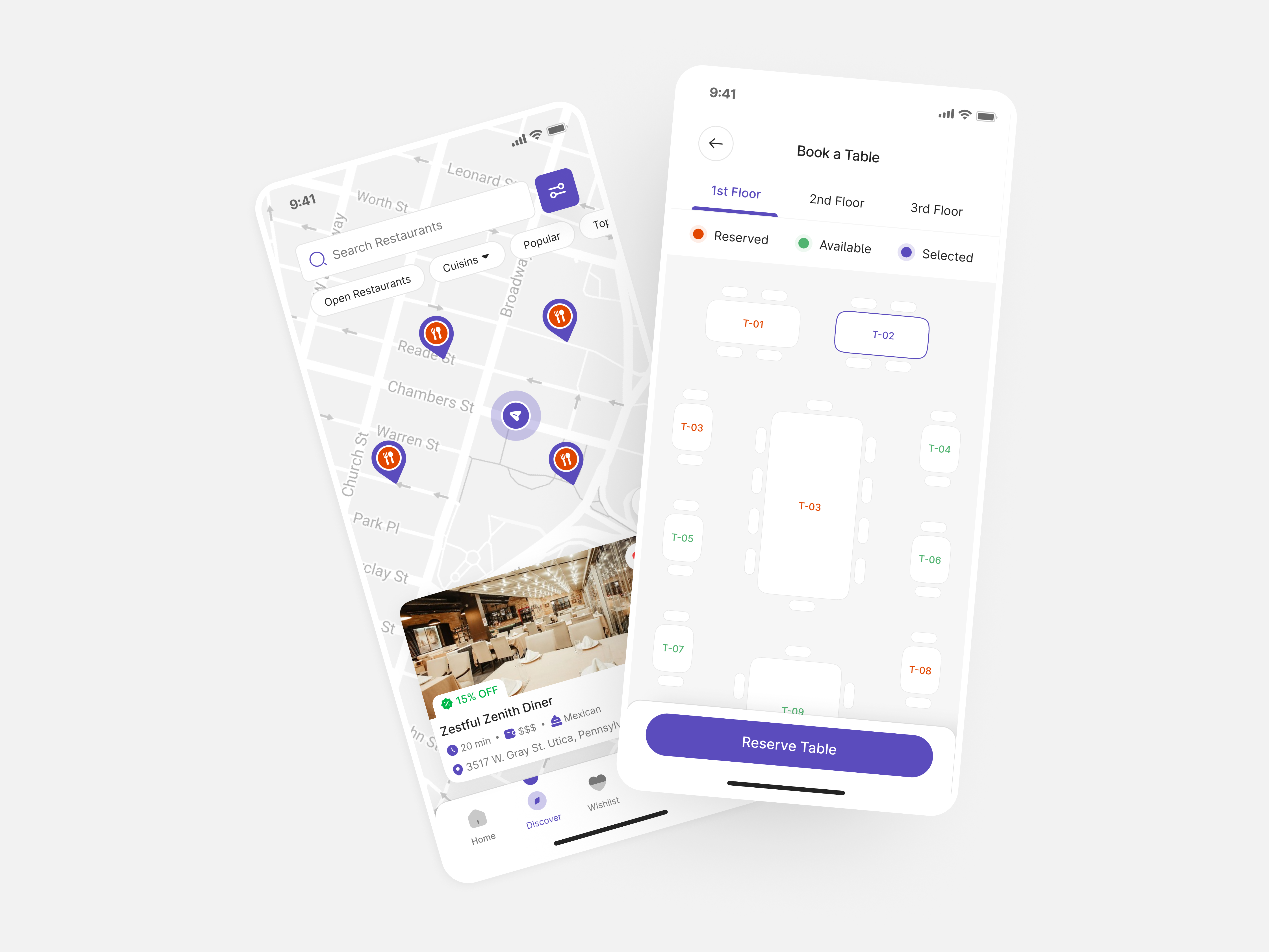 Restaurant Reservation Mobile App UIUX Design | Figma | App UI by ...