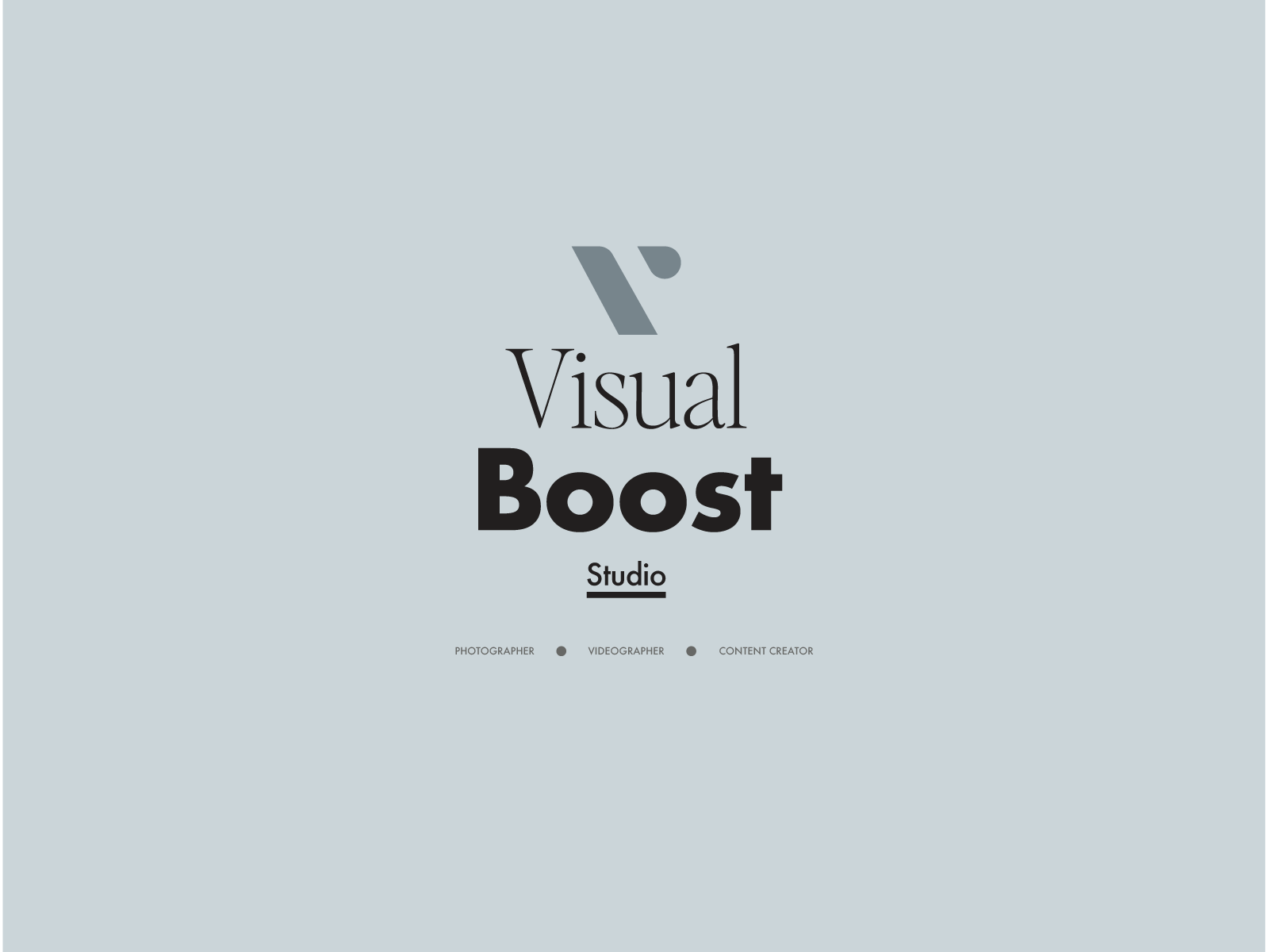Brand logo for Visual boost studio by Grifex on Dribbble