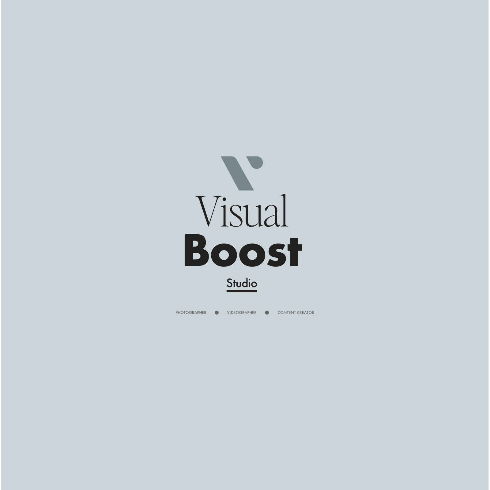 Brand logo for Visual boost studio by Grifex on Dribbble